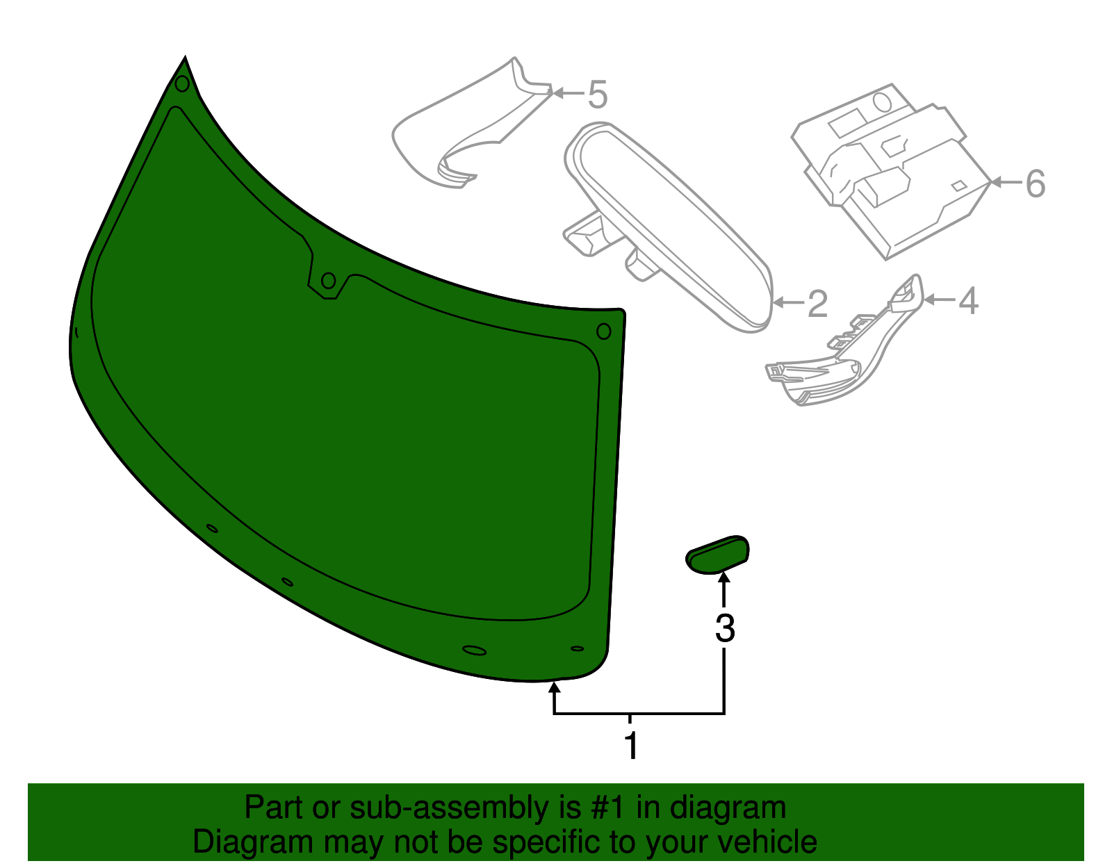 2015-2023 Mopar Windshield 68213474AG | Mopar Parts Canada