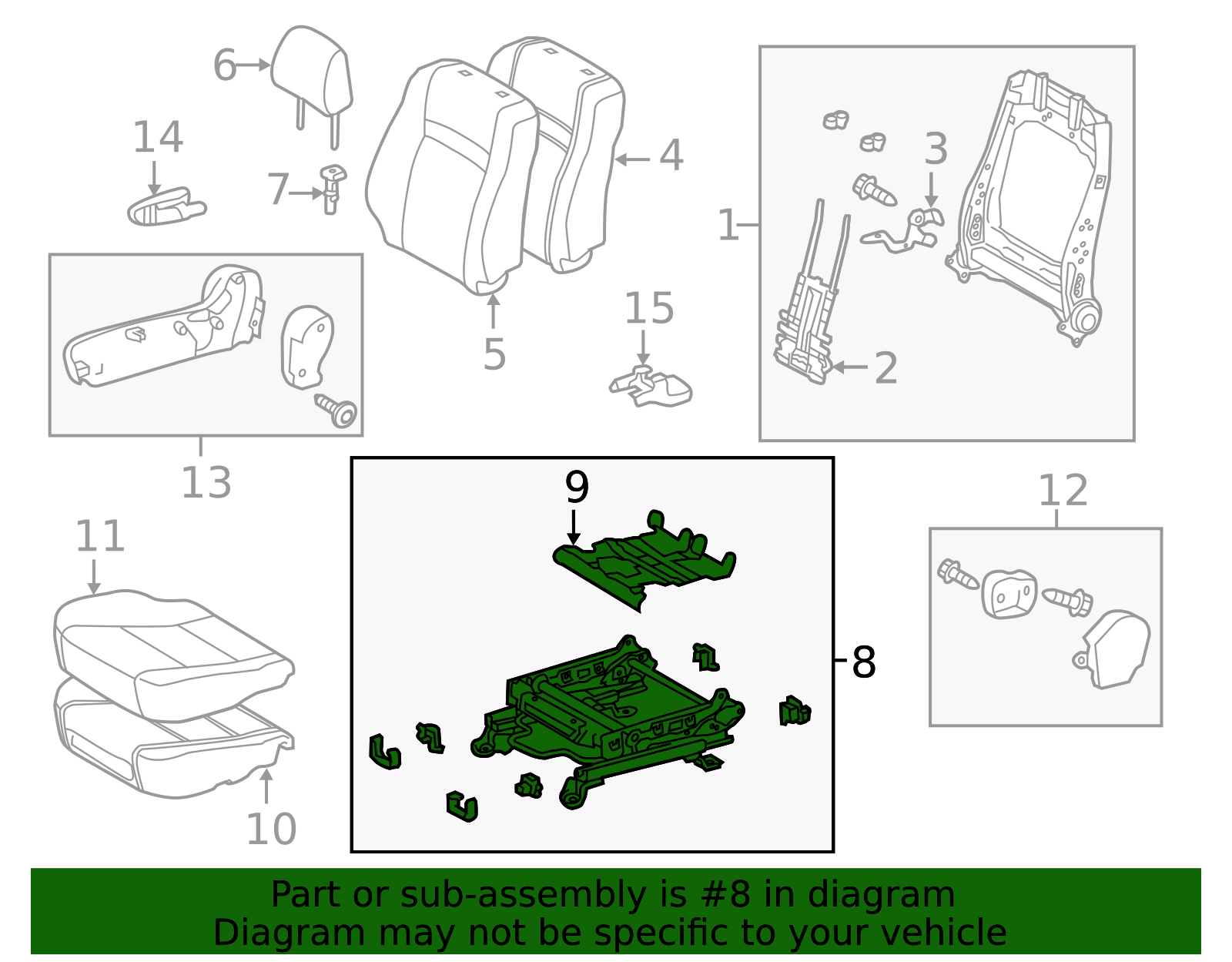 71110-06140 - Seat Adjust Assembly 2015-2017 Toyota Camry | Norm Reeves ...