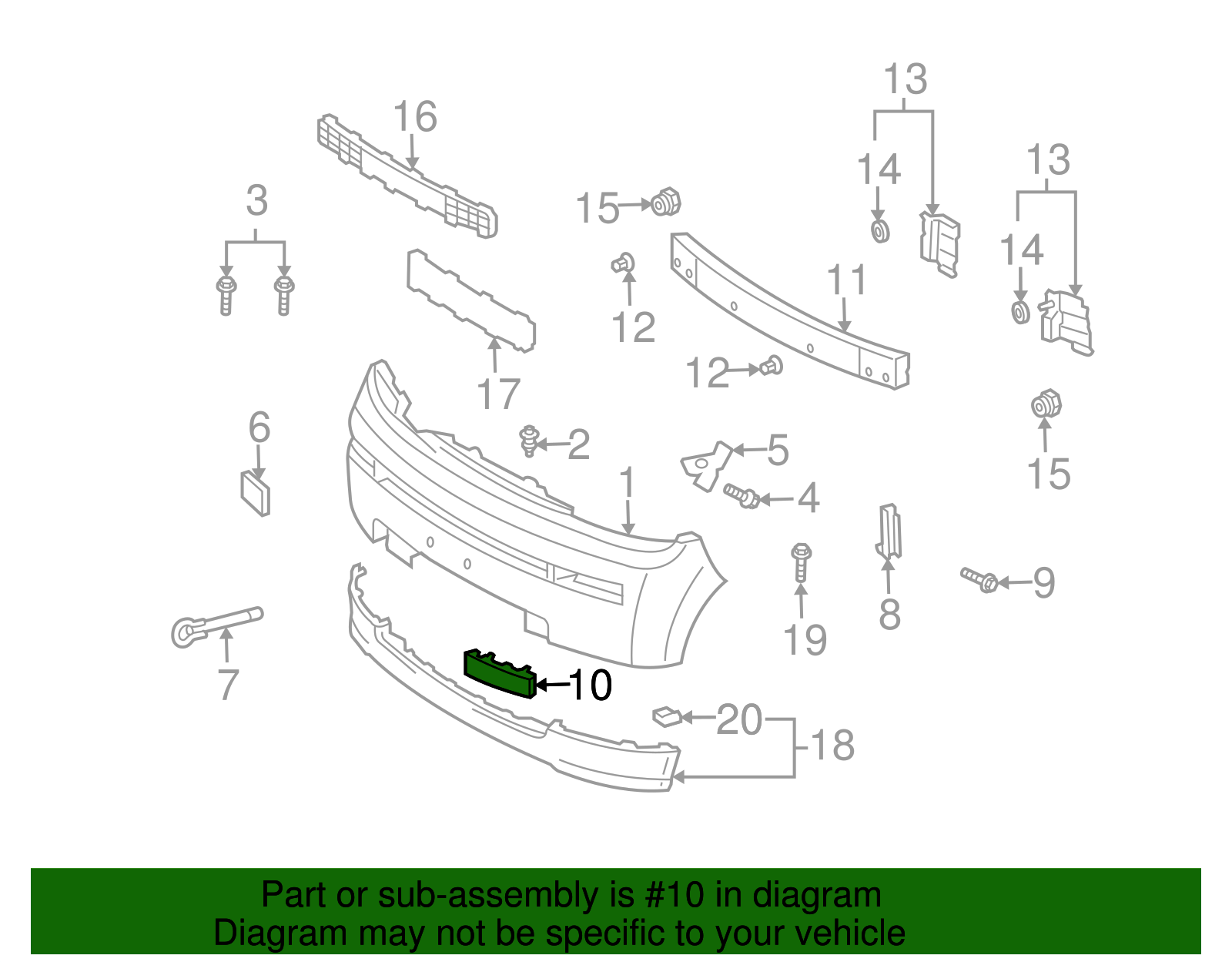 2004-2006 Scion xB Cover Fog Lamp - DRIVERS SIDE 81482-52900 | Toyota ...