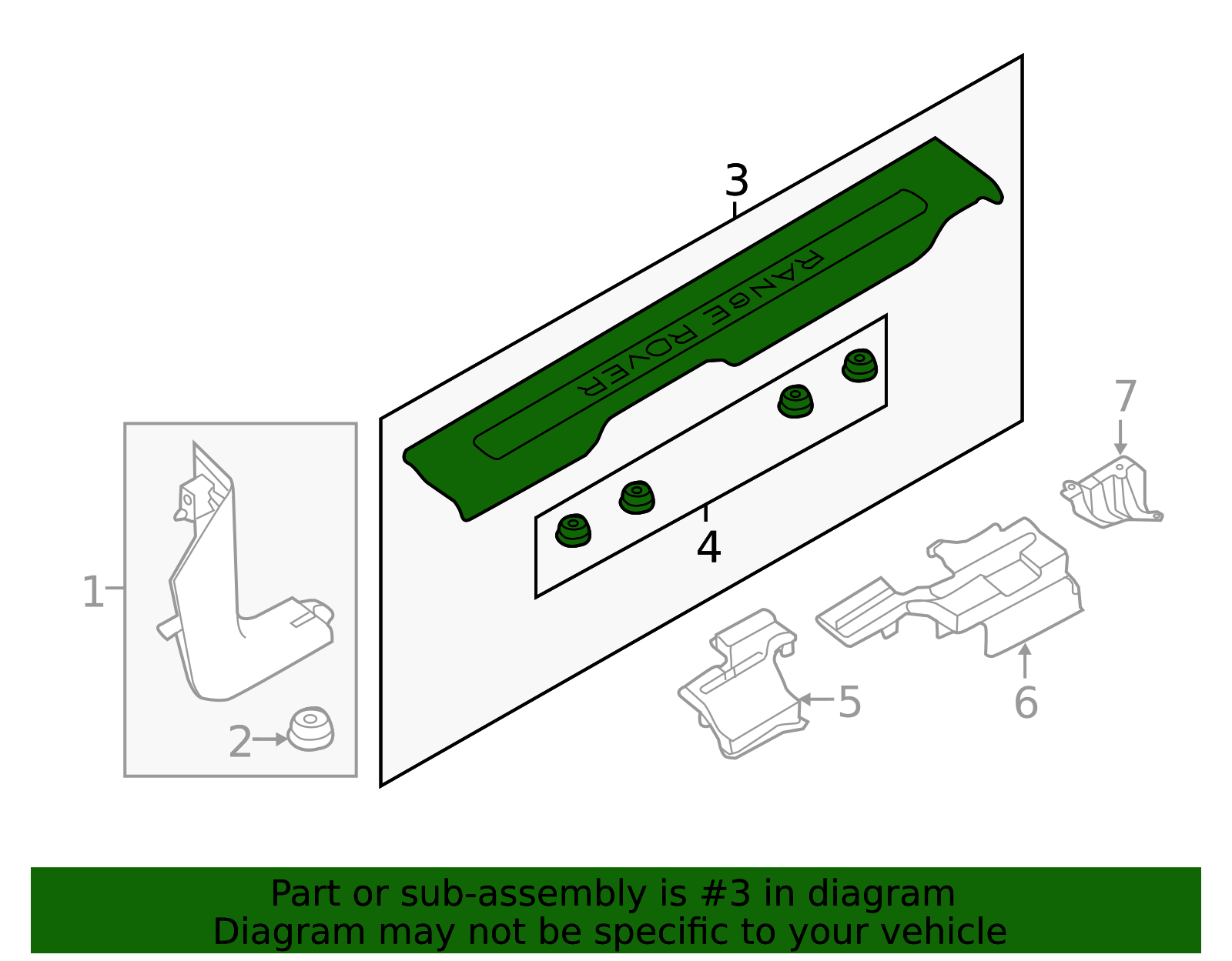 2012-2019 Land Rover Range Rover Evoque Sill Plate LR094857 | OEM Parts ...