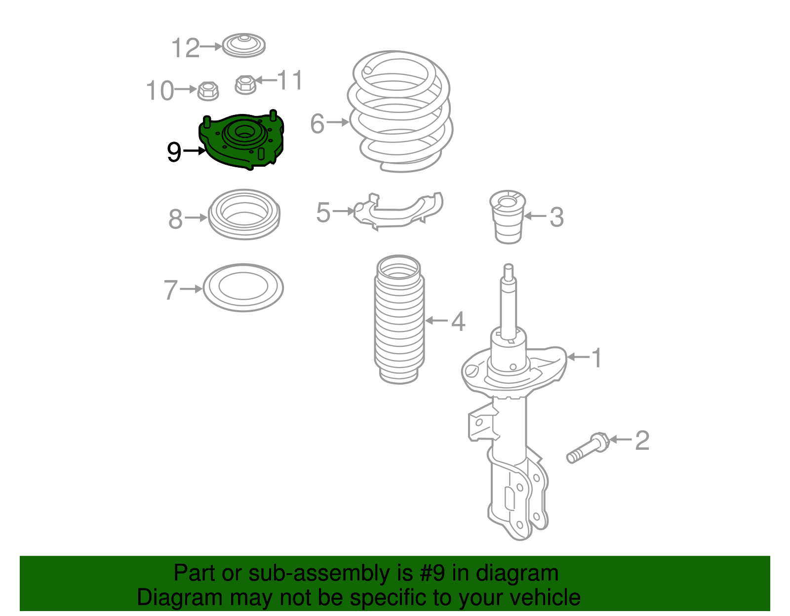 2016-2019 Hyundai Sonata Strut Mount 54610-D5000 | OEM Parts Online
