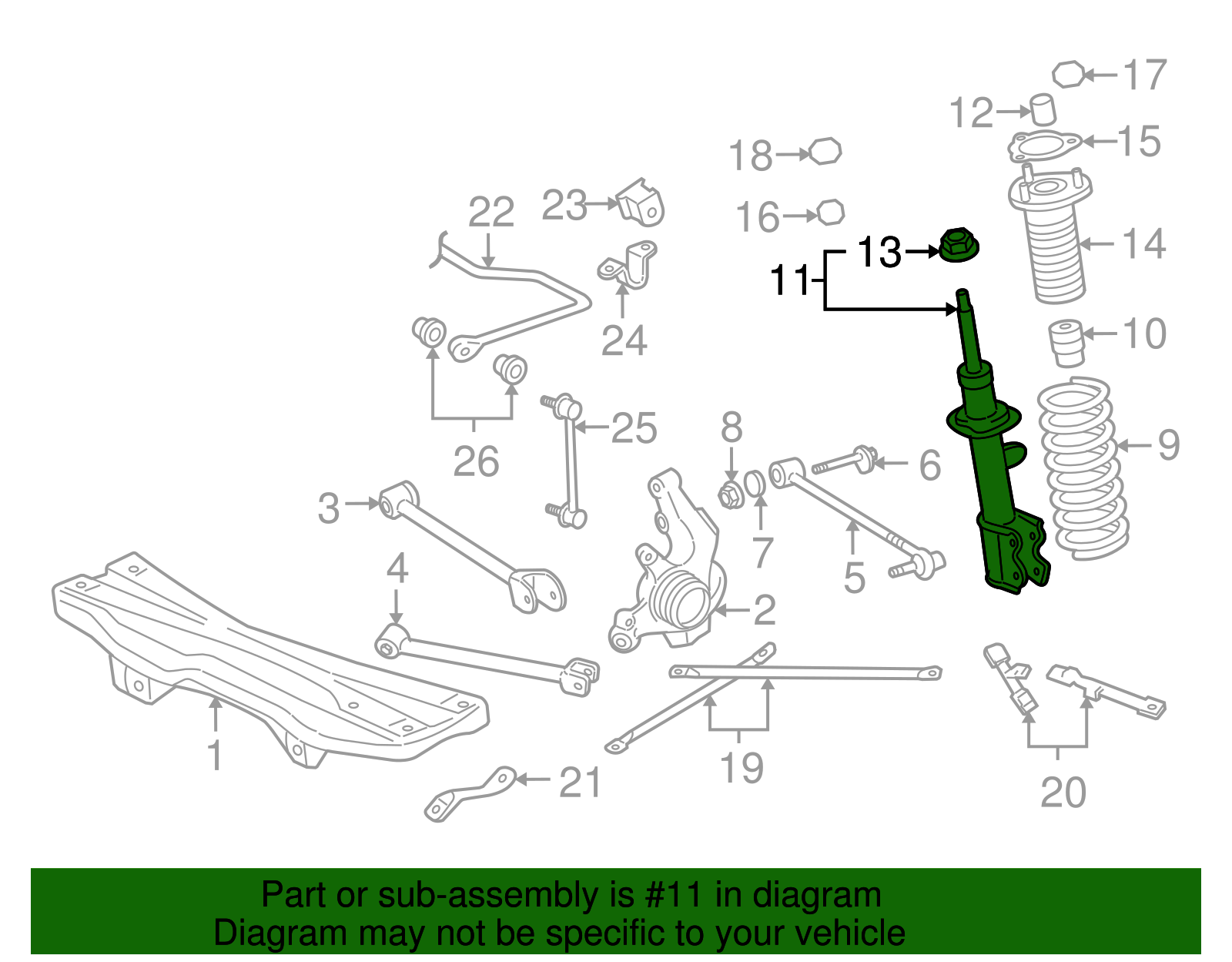 2000-2005 Toyota MR2 Spyder Strut 48530-80078 | Toyota Parts Center