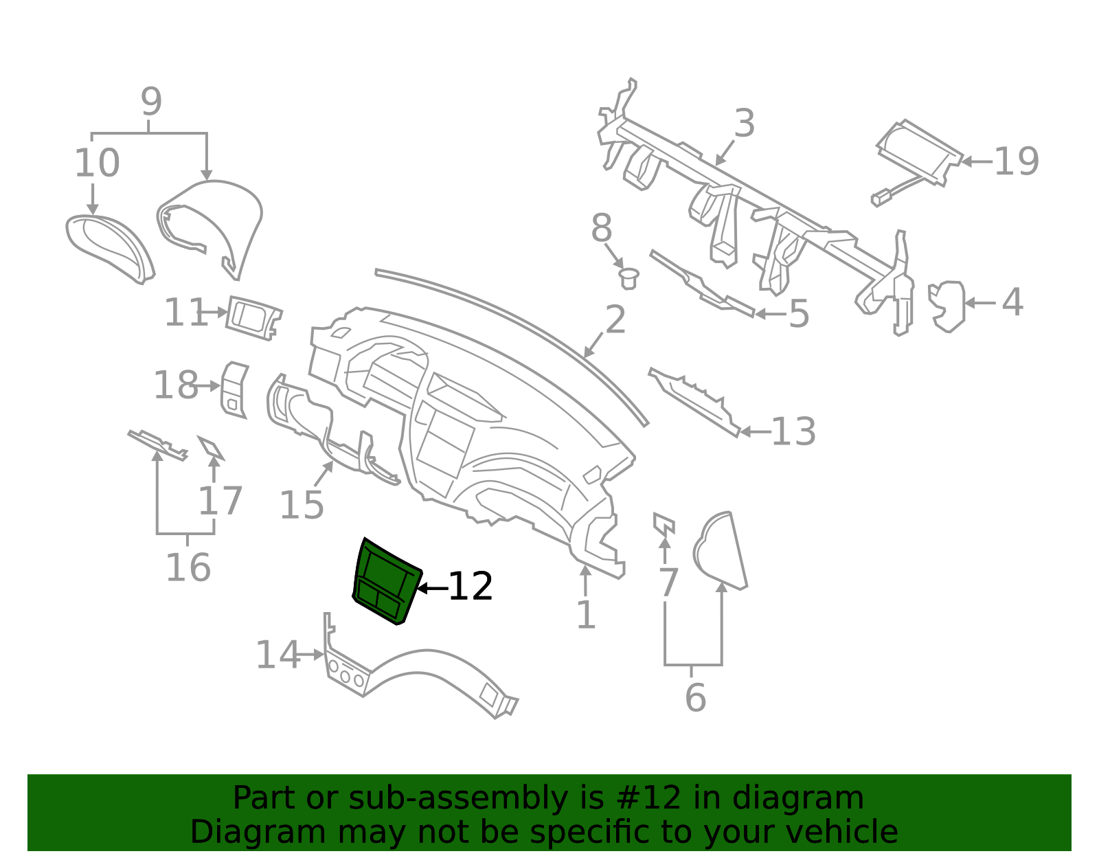 Center Panel 66065FG010 | Subaru Parts Guys