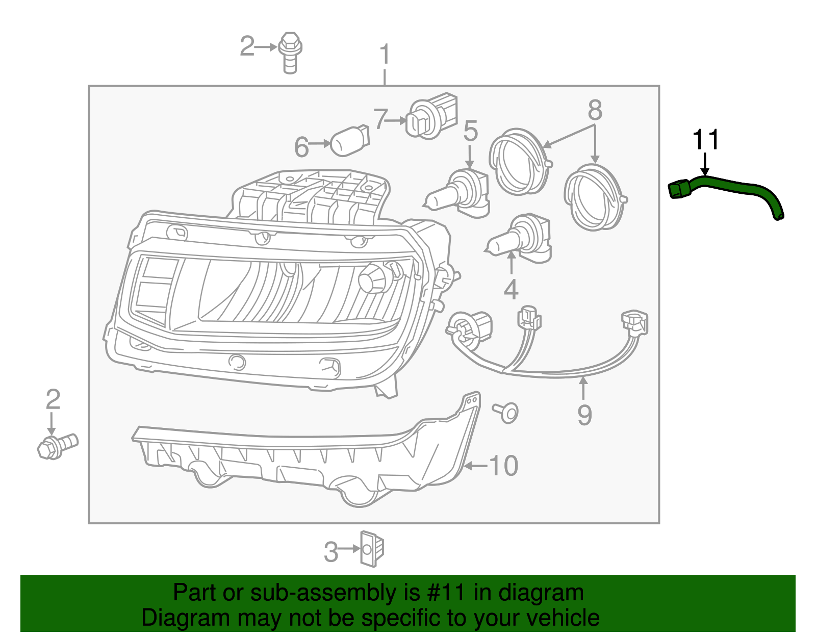 2014-2015 Chevrolet Camaro Headlamp Wiring Harness 23119263 | Shop ...