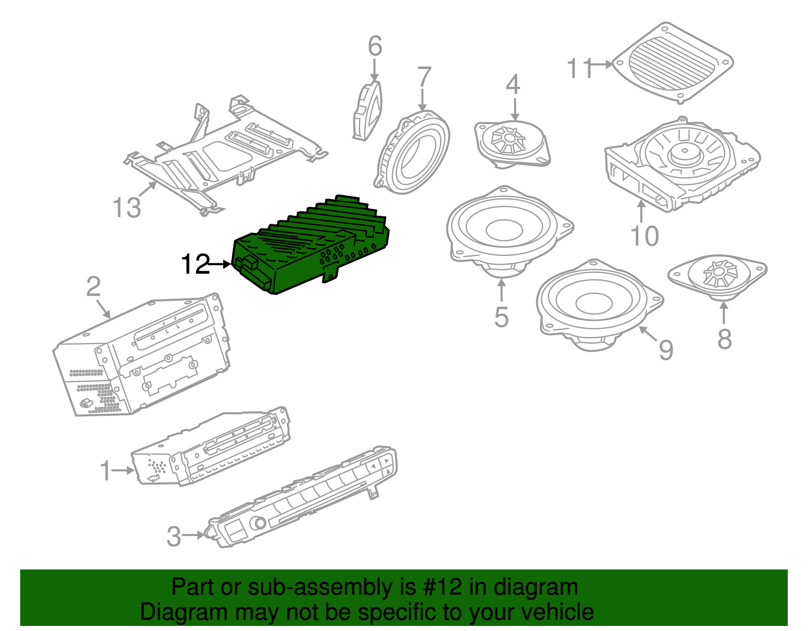2016-2019 BMW 2016-2019 BMW - Amplifier 65-12-6-841-967 | BMW Parts Hub