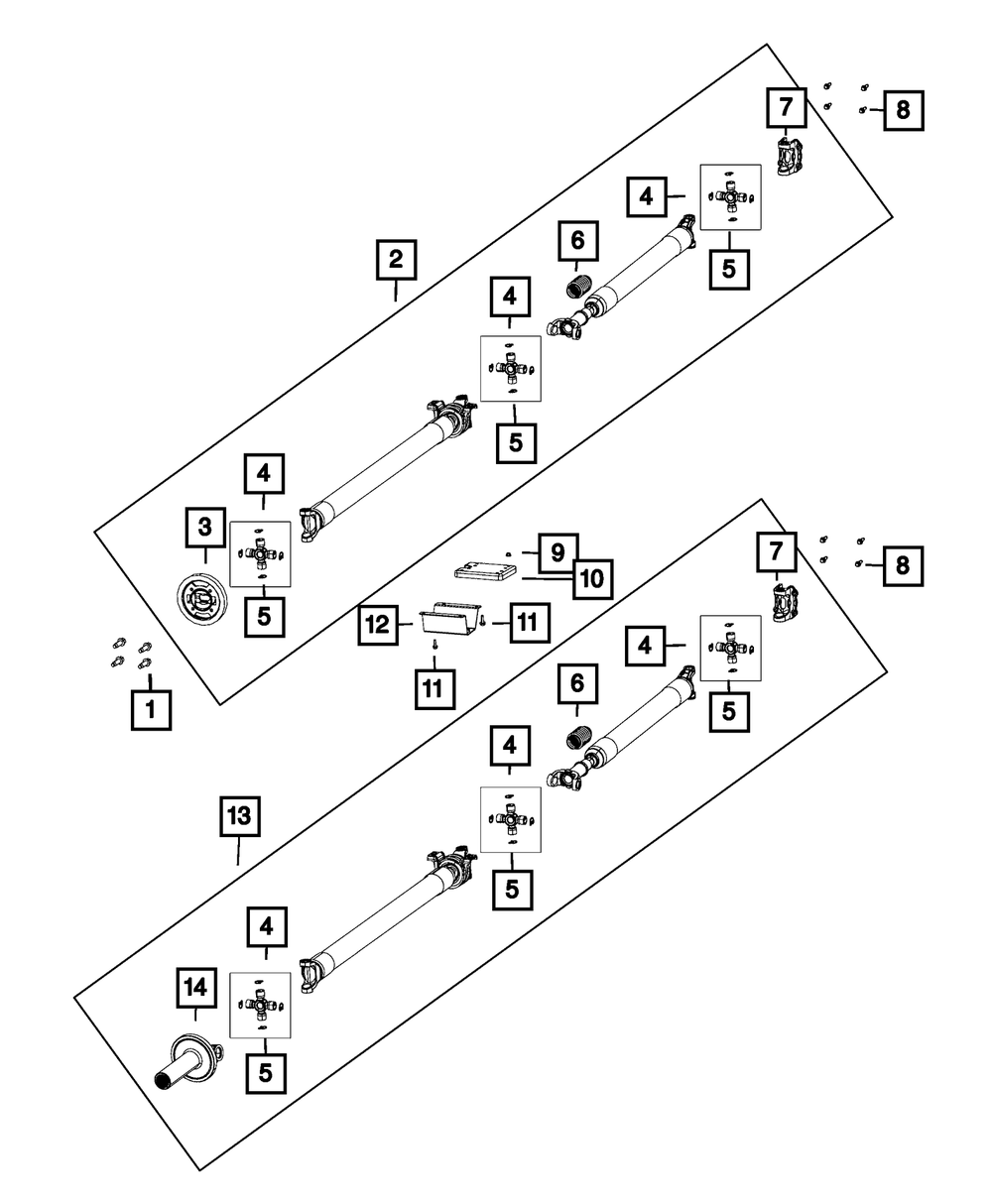 68206321AC - U-Joint Kit 2013-2018 Ram | The Official Mopar eStore