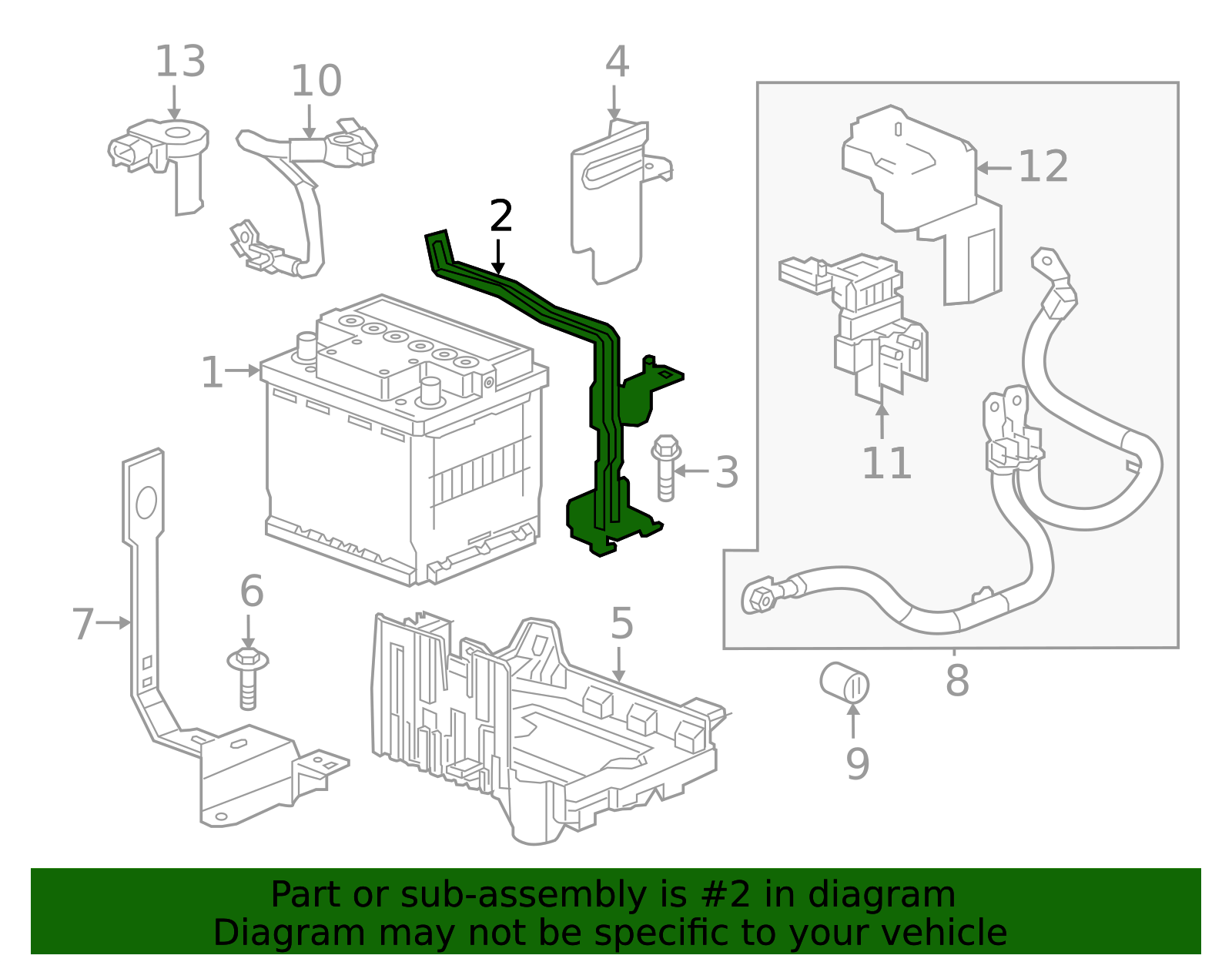 2017-2021 Chevrolet Bolt EV Battery Hold Down Retainer 42520255 ...