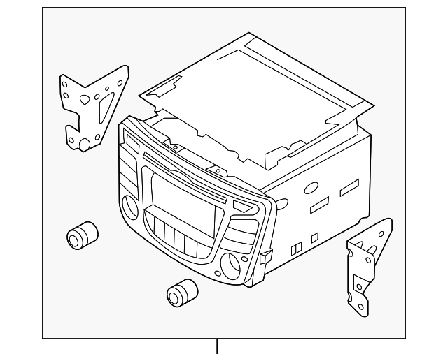 Hyundai - 96170-1R100-GU - Am/fm Cd - 2012-2014 Hyundai Accent | OEM ...
