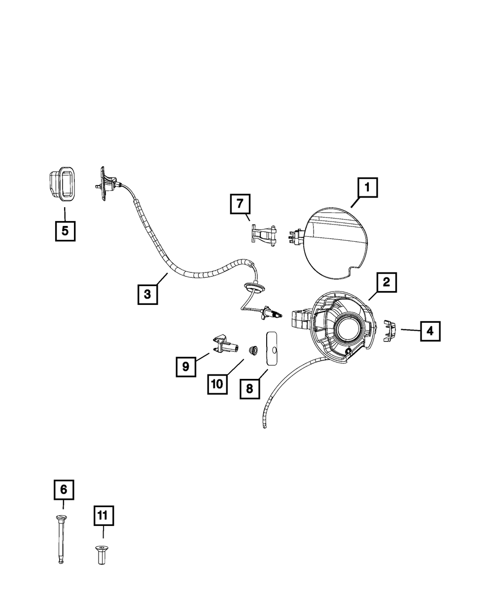 68266301AA - Fuel Filler Housing The Official Mopar eStore