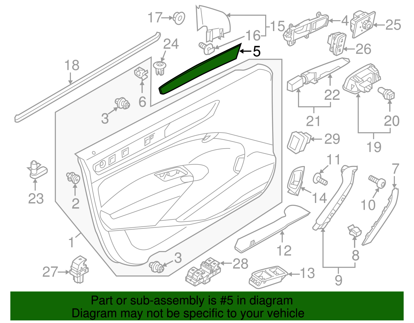 561-867-419-B-PN9 - Molding 2012-2013 Volkswagen Passat | Wolfsburg ...
