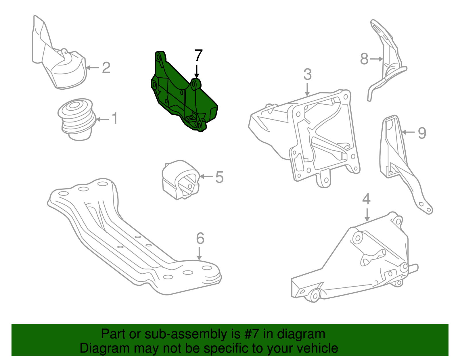 205-242-03-40 - Mount Bracket 2016-2021 Mercedes-Benz | Mercedes-Benz ...
