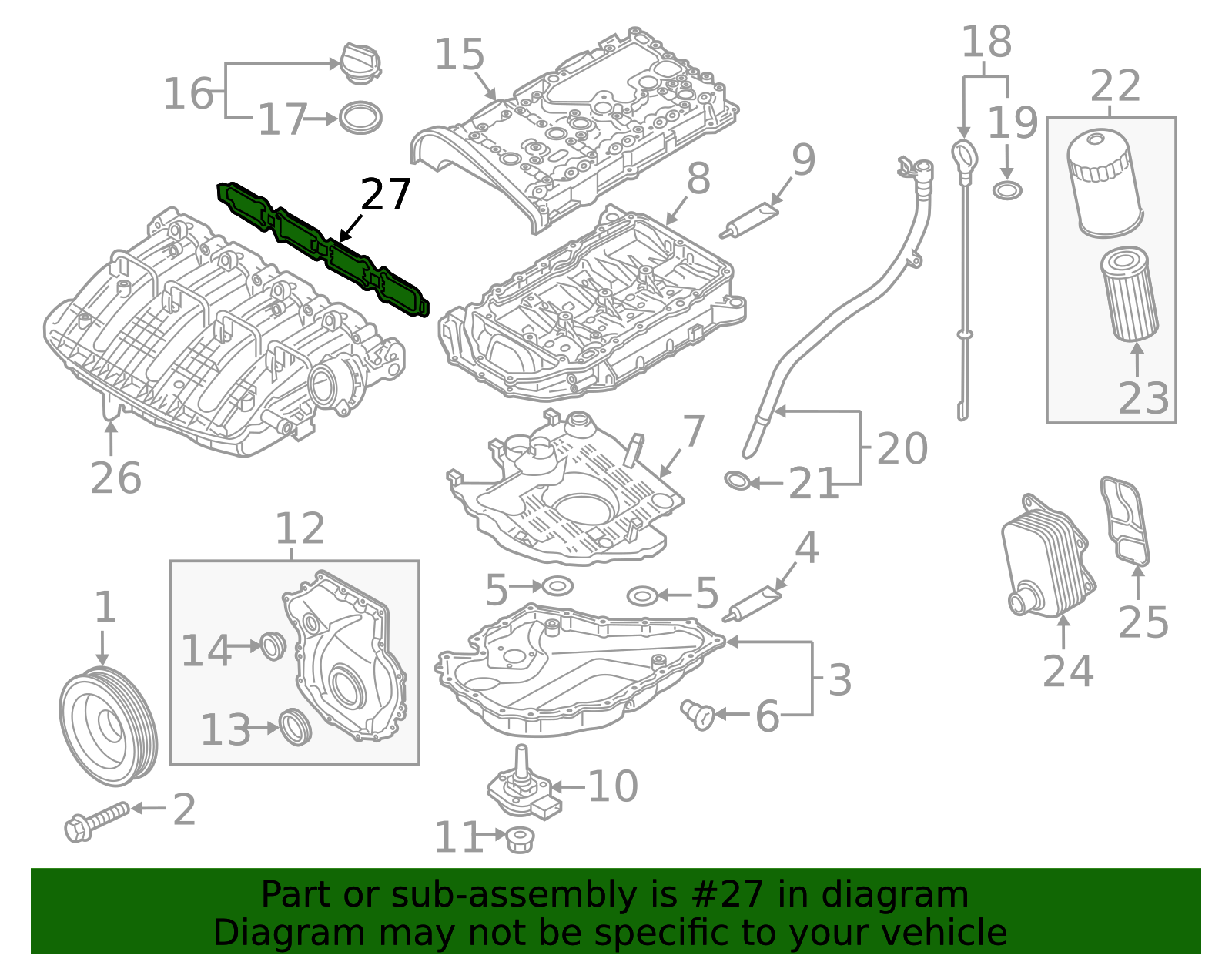 2018-2024 Volkswagen Gasket 06K-129-717-H | vwpartscenter
