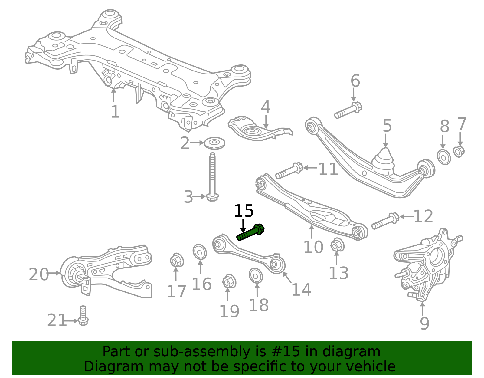 90179-THR-A00 - Front Lower Arm Adjust Bolt 2018-2024 Honda Odyssey ...