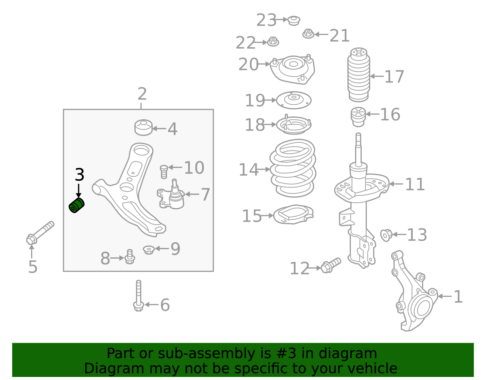 54551-S0000 - 2019-2024 Hyundai - Lower Control Arm Front Bushing ...