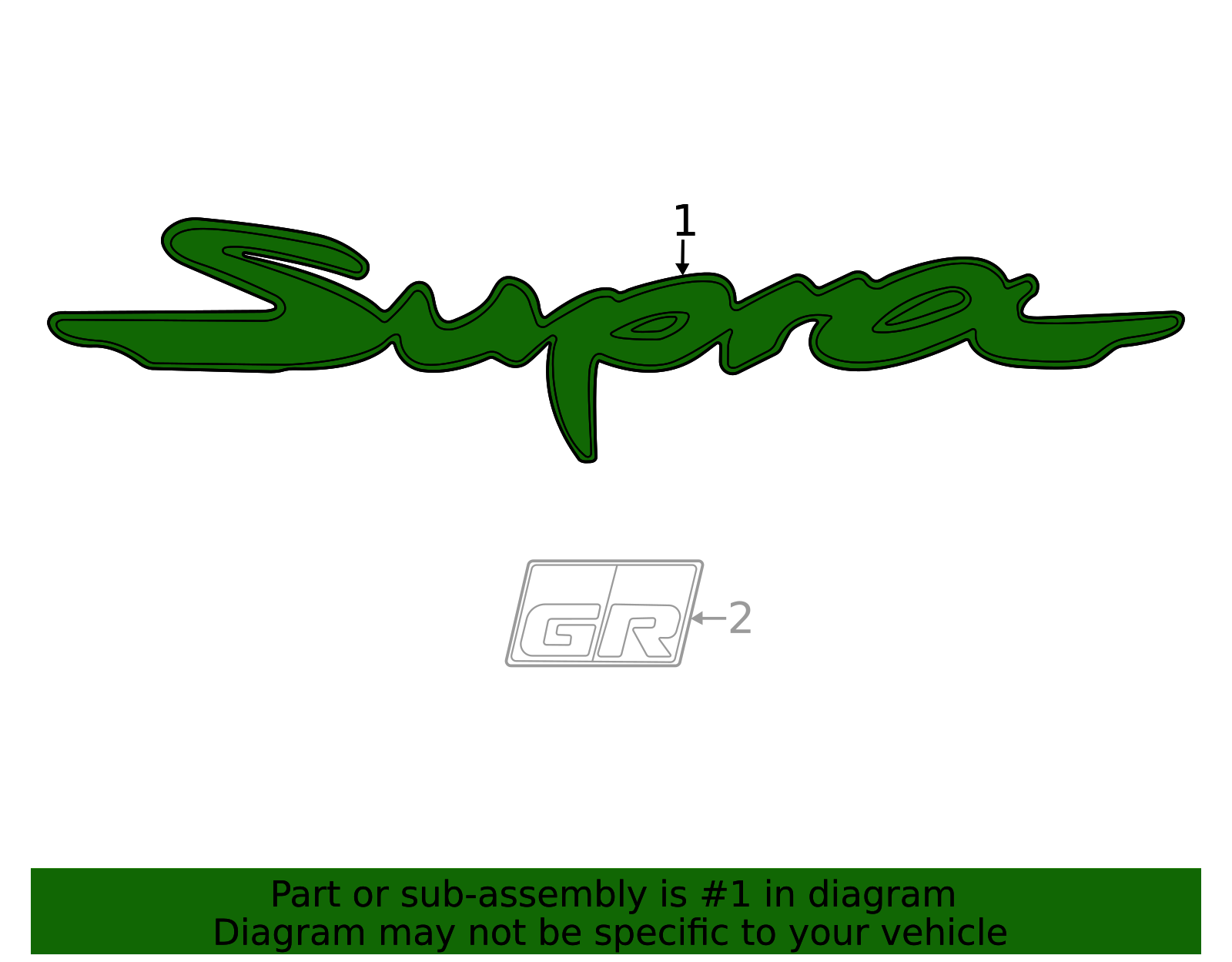 2020-2025 Toyota GR Supra Nameplate 90118-WA440 | Toyota Parts Center