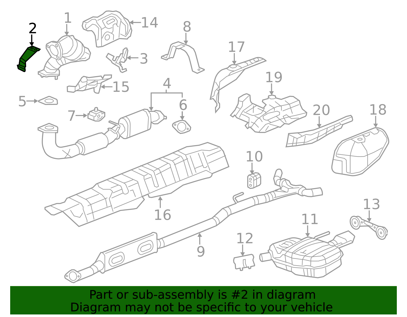 Genuine Catalytic Converter Brace for 2010-2011 Saab 9-5 | Part ...