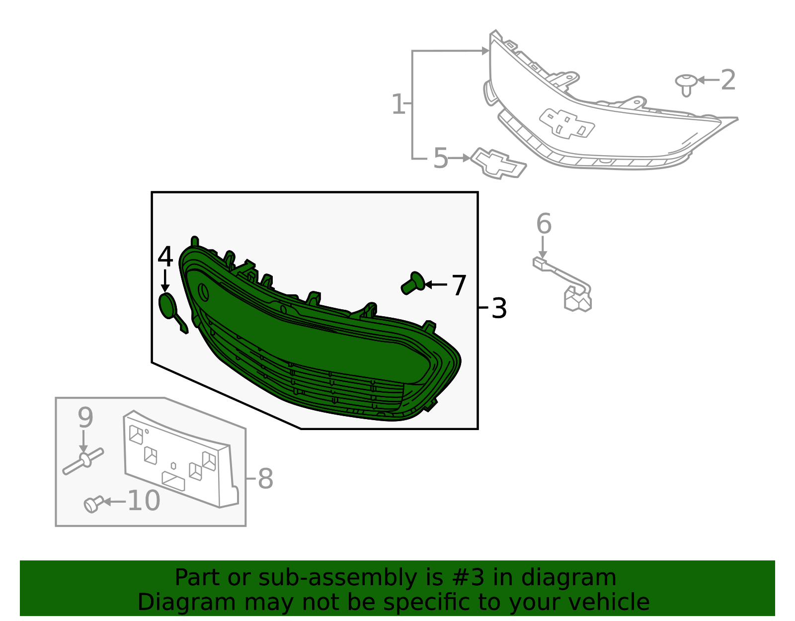 42497946 - 2017-2019 Chevrolet Bolt EV - Front Lower Grille | Partners ...
