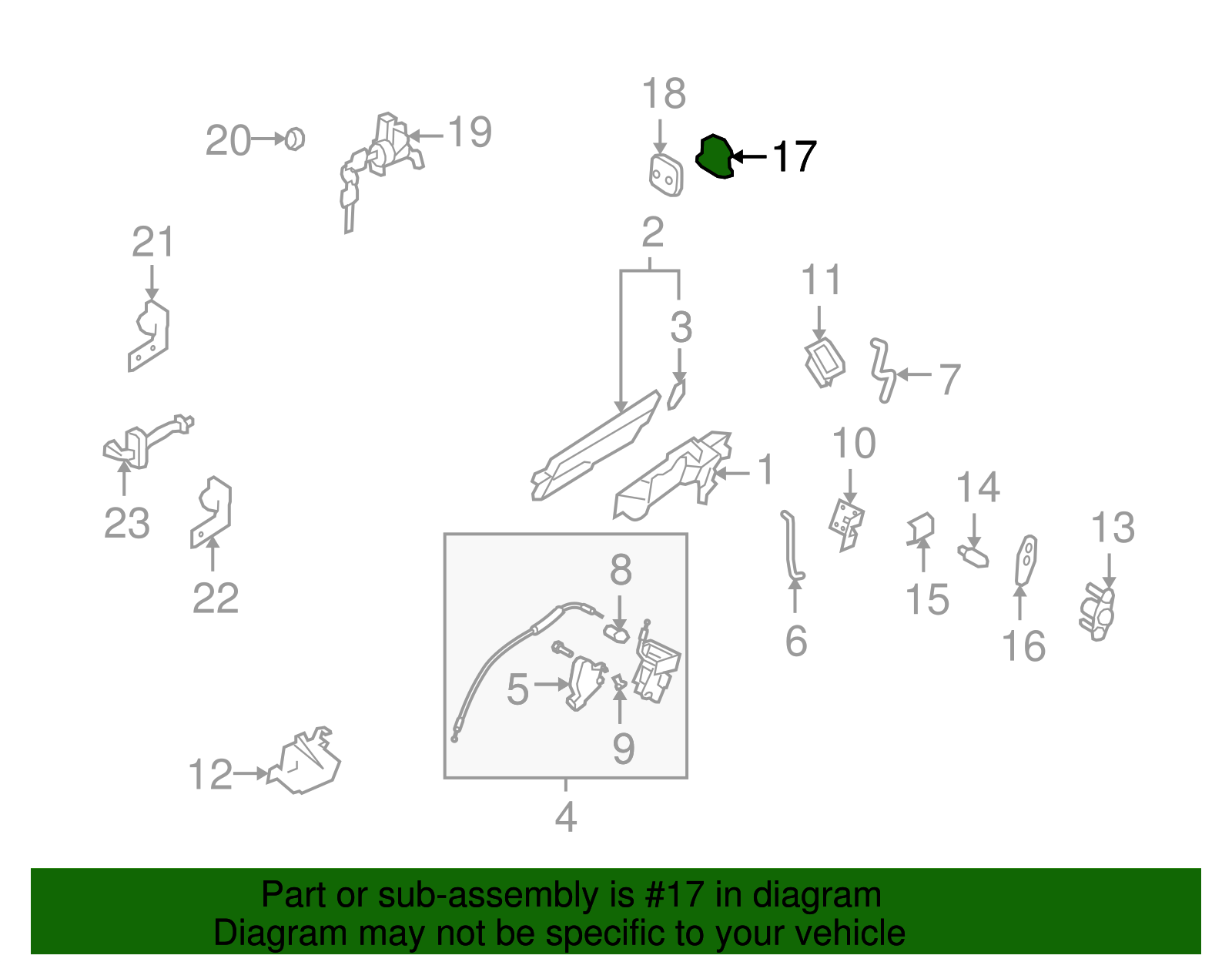 2009-2025 Nissan Striker 80570-AH300 | Nissan Parts OEM