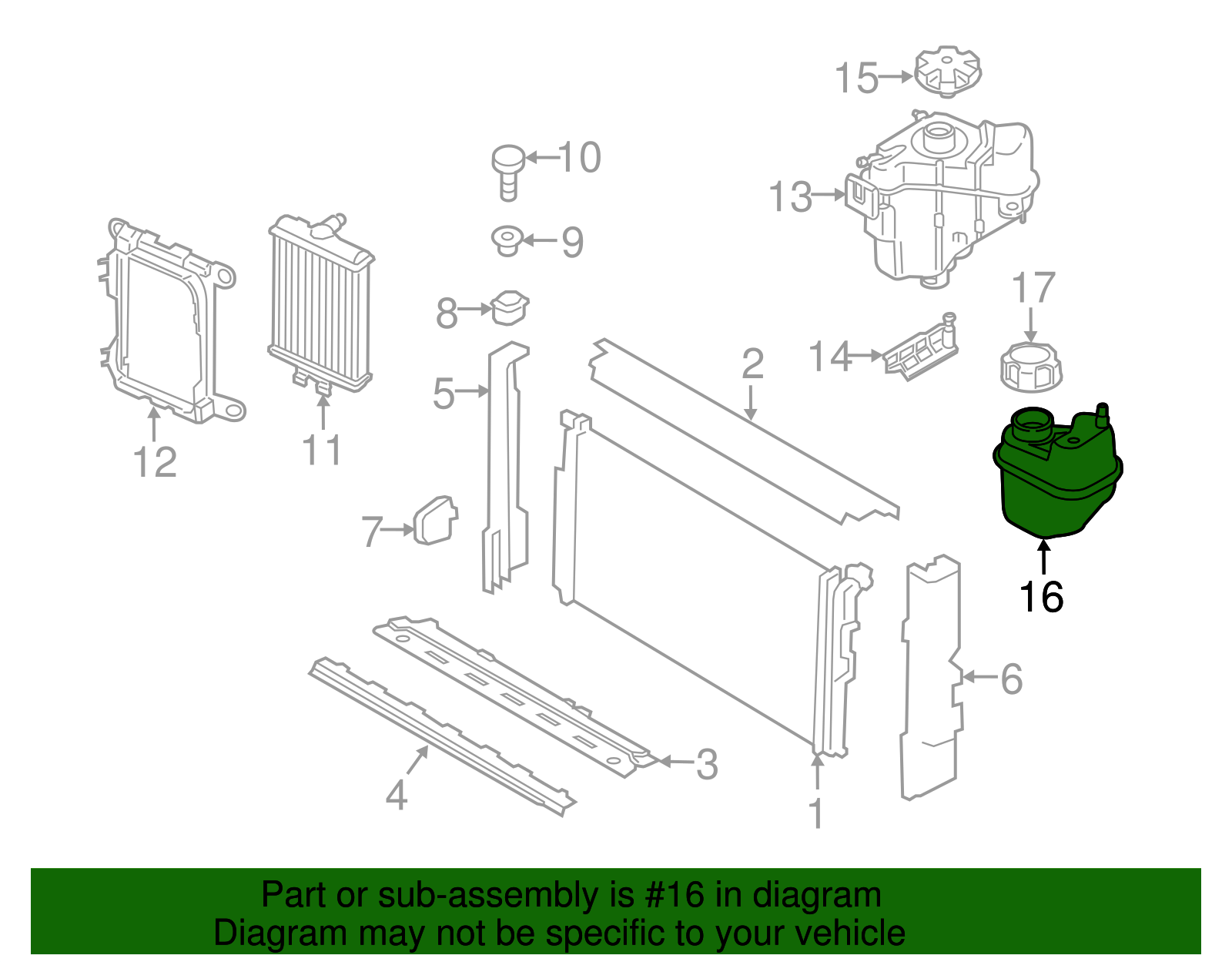 17138617045 - 2016-2021 BMW Auxiliary Reservoir (17-13-8-617-045) | BMW ...