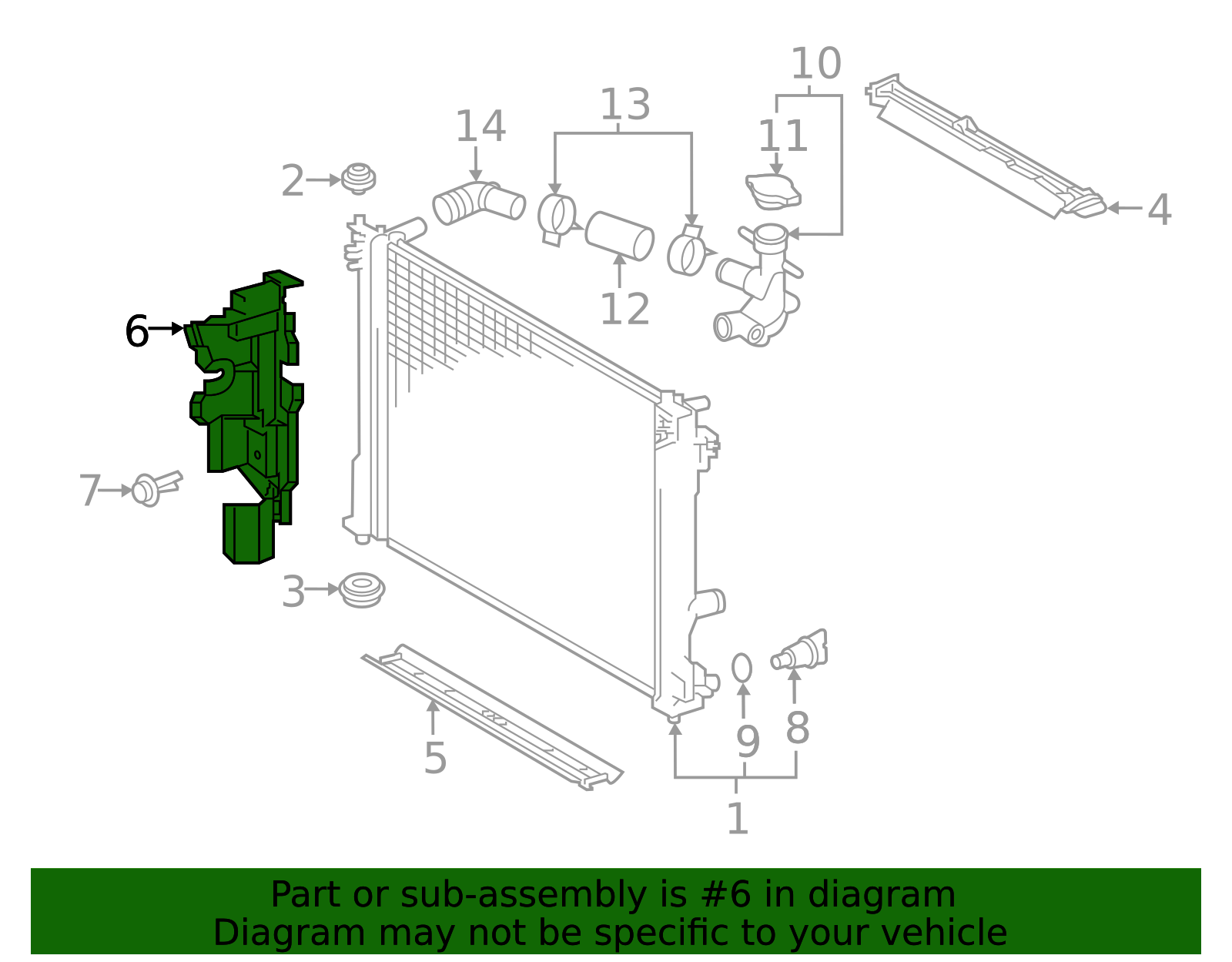 2021-2025 Toyota Air Guide 16595-25021 | Toyota Parts Center
