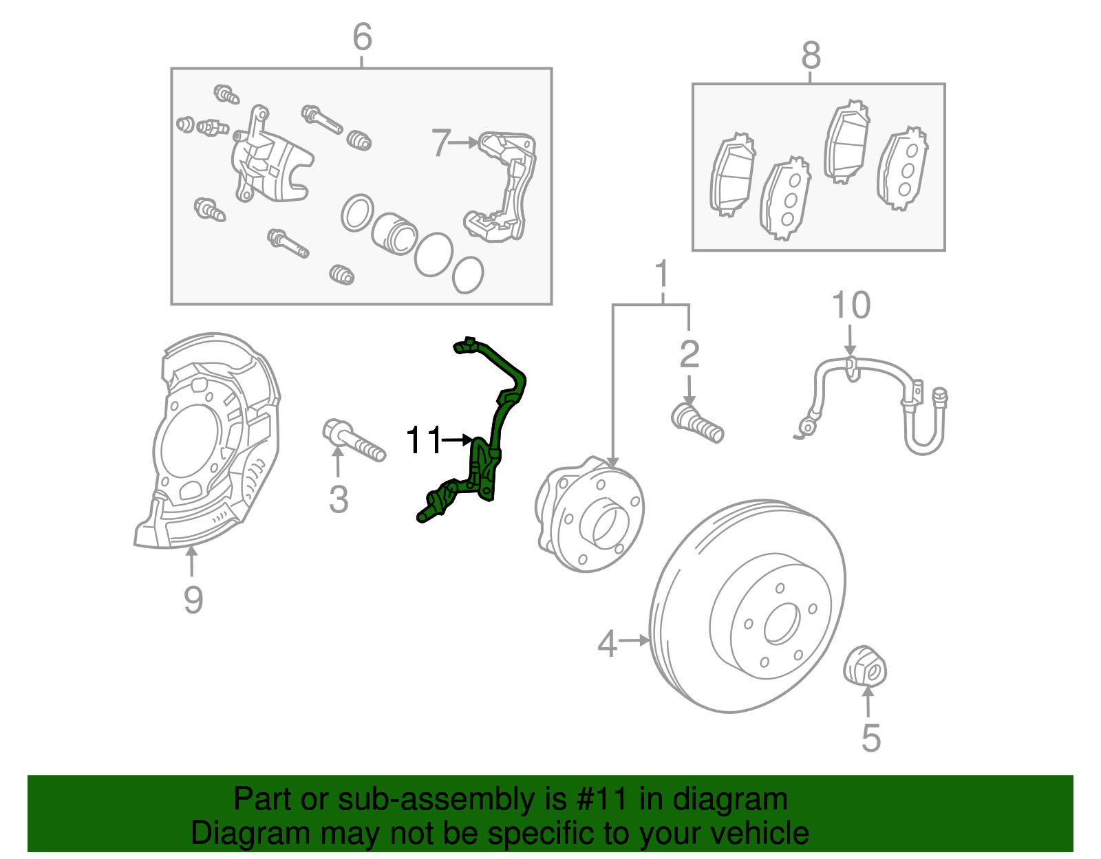 2010-2015 Toyota Front Speed Sensor 89542-47030 | Toyota Parts Center