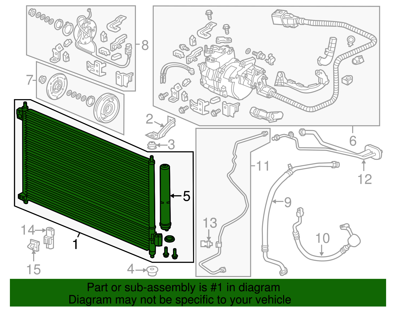 80110-TR0-A02 - 2012-2015 Honda Civic - Condenser | Honda Car Parts Direct