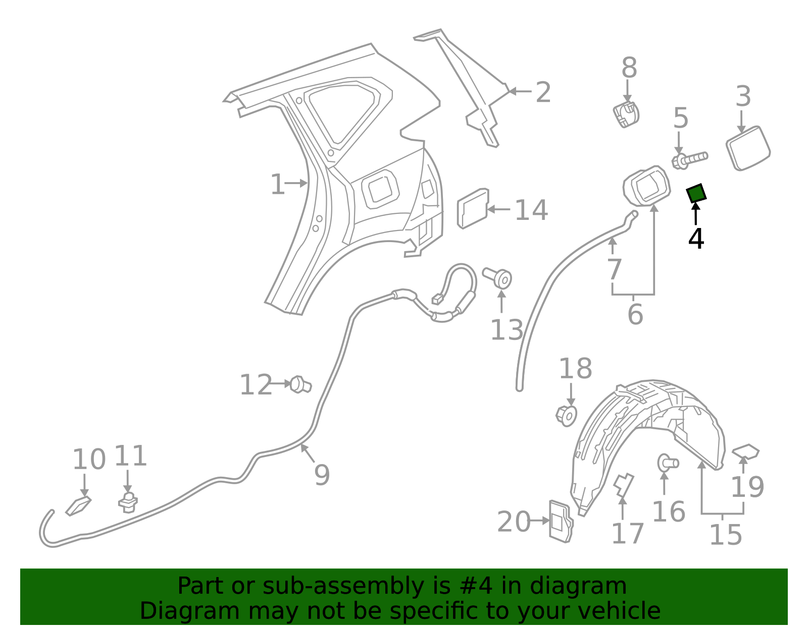 74494-S84-A10 - Fuel Door Spring 1998-2022 Honda | Honda Parts Online