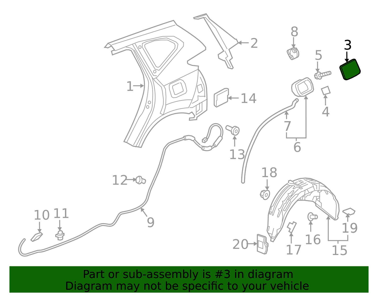 2017-2022 Honda CR-V | Fuel Filler Door | 63910-TLA-A00ZZ | Honda OEM ...