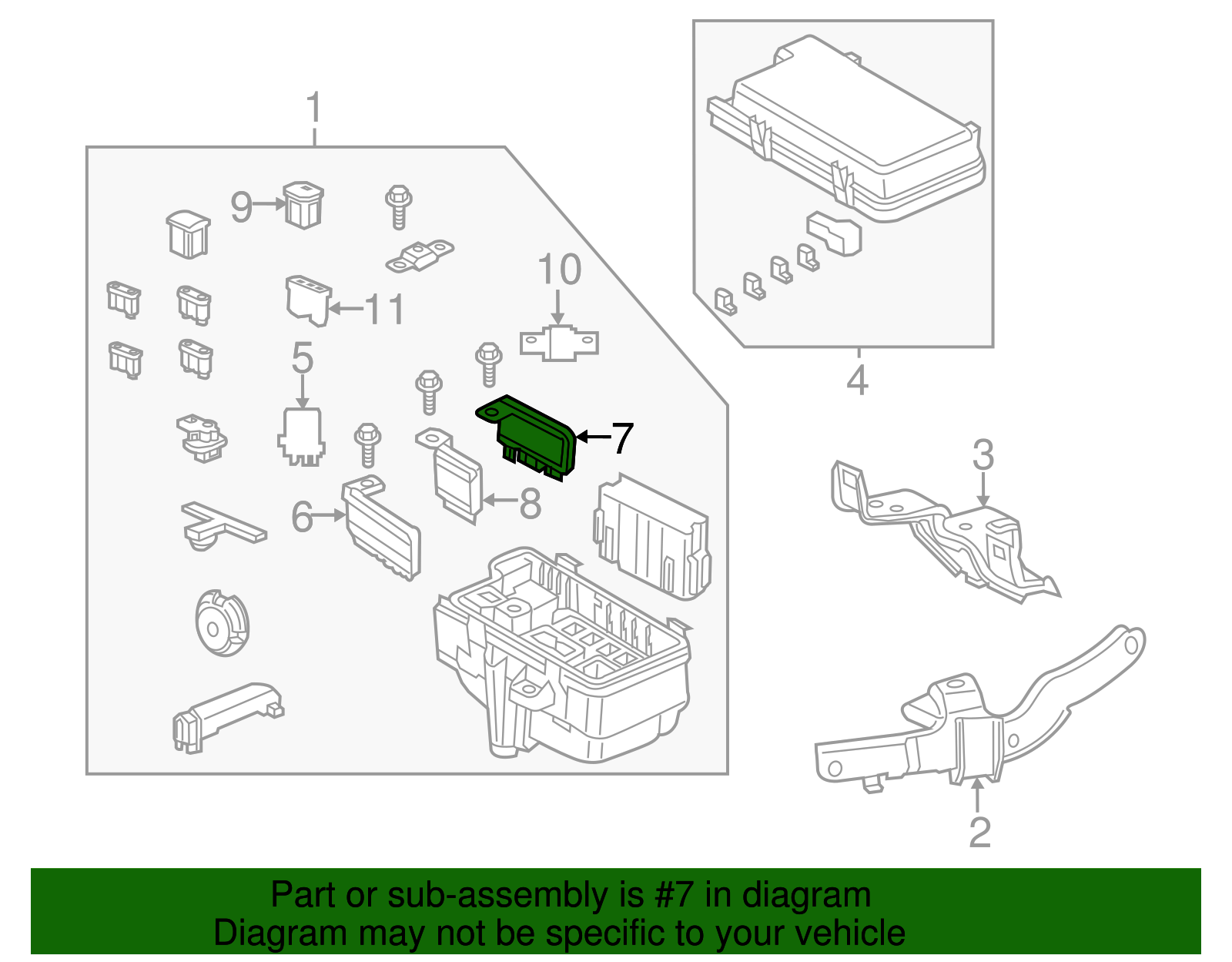 38233-T3V-A01 - Fuse Multi Block - 2014 2015 Honda Accord | Conicelli ...