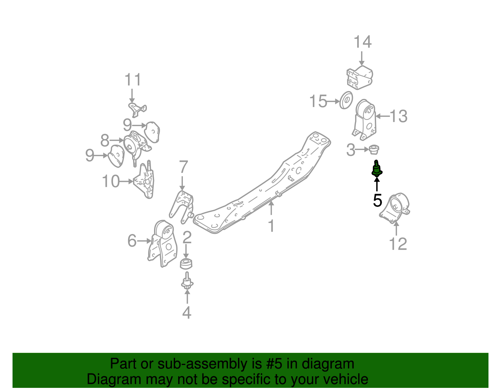 2000-2003 Nissan Maxima Engine Cross-Member Bolt 11298-2Y000 | Scott ...