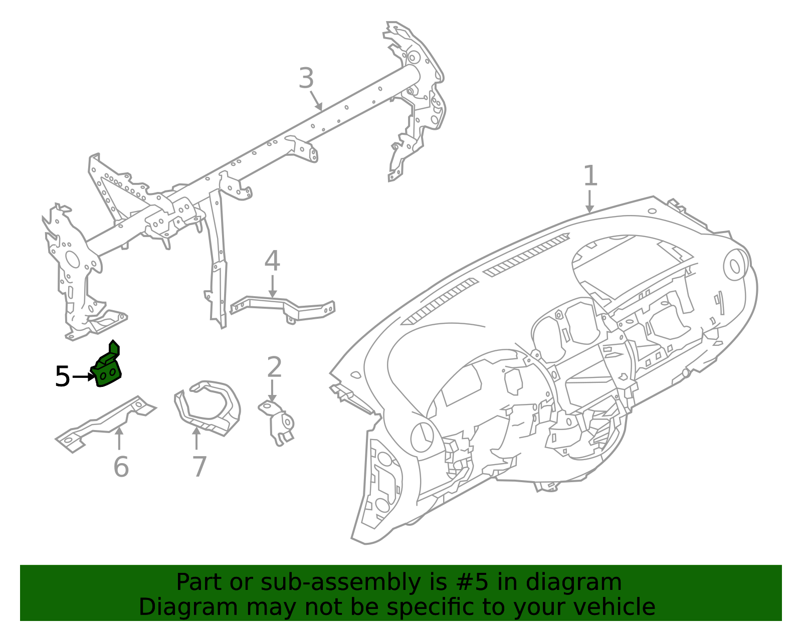 67886-3BA0A - Instrument Panel Cross-Member Bracket Official Nissan ...
