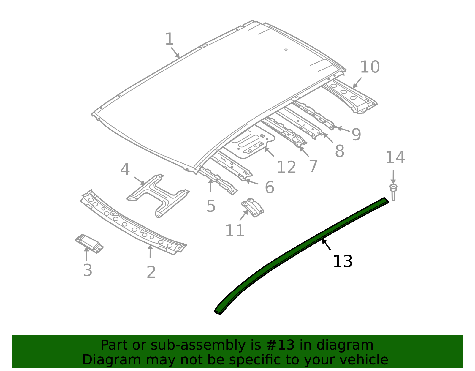 73852-1AA0A - High-Quality Roof Molding for 2009-2014 Nissan Murano ...