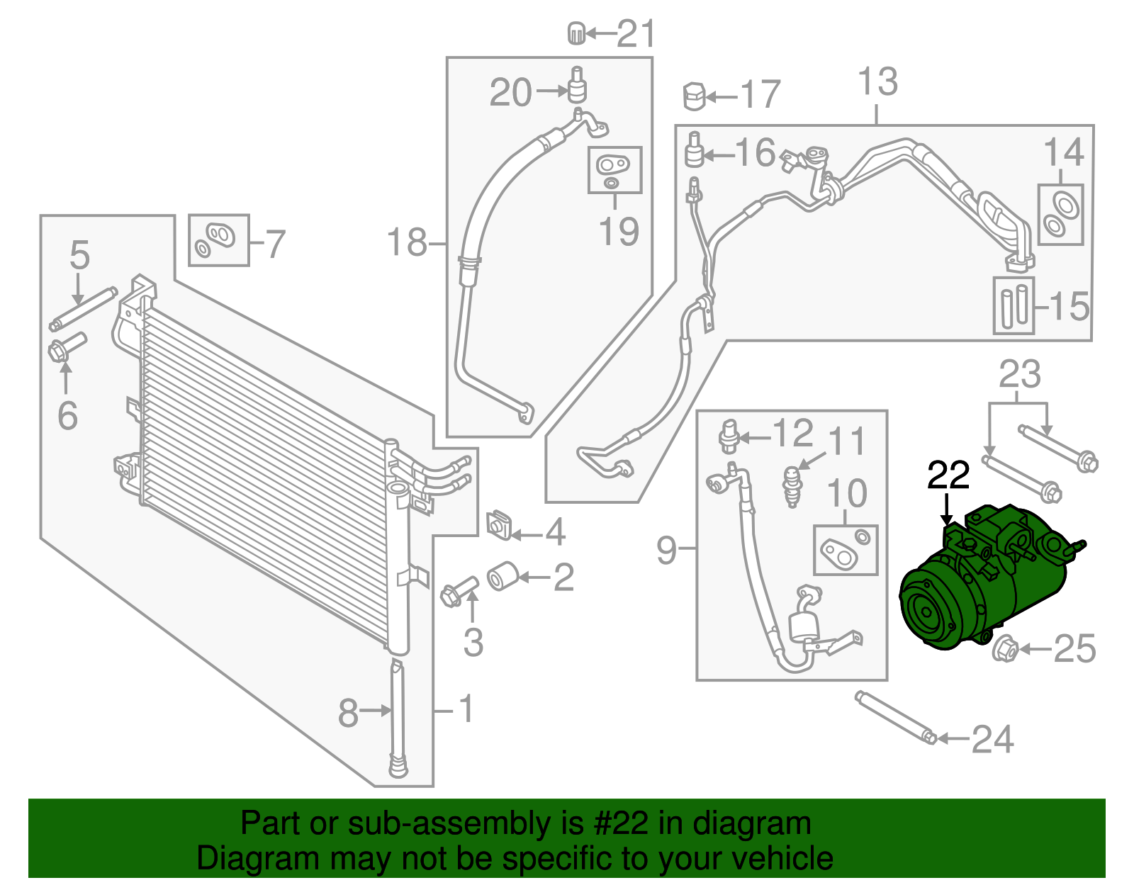 2013-2015 Ford Police Interceptor Utility | Compressor Assembly | DB5Z ...
