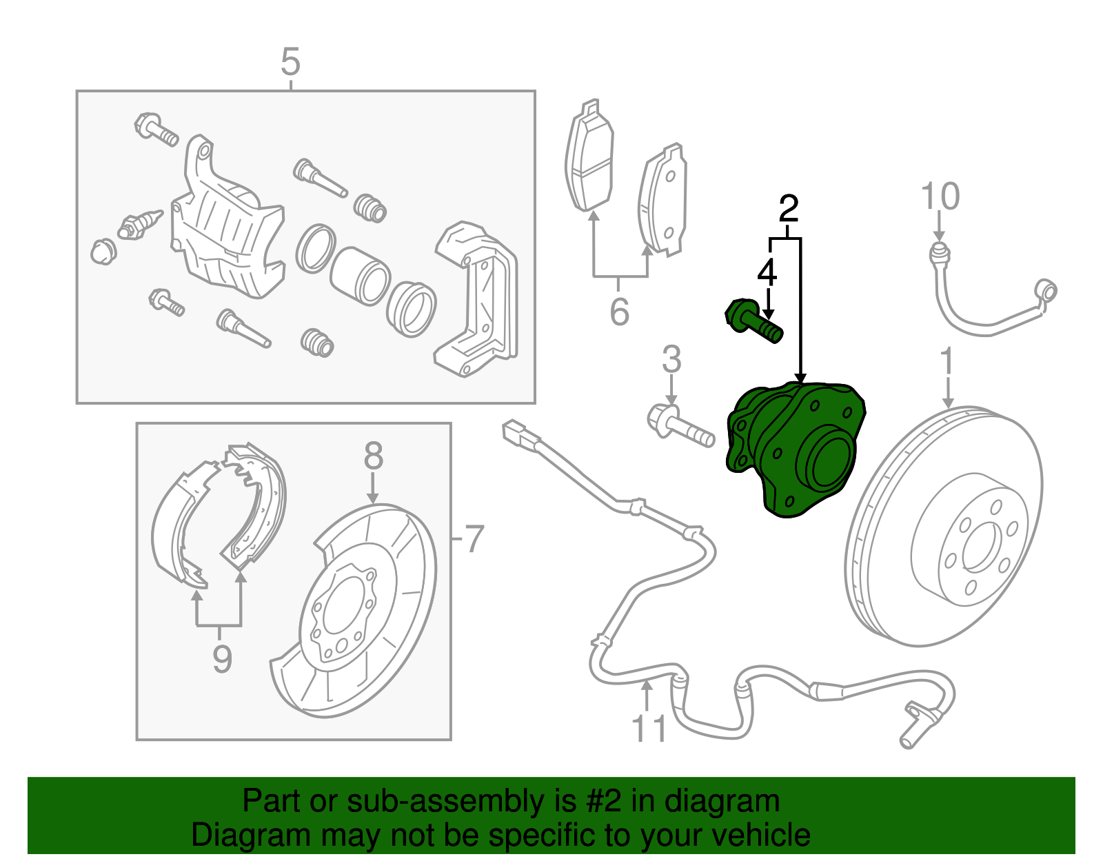 2011-2017 Nissan Hub Assembly 43202-1KA0A | Bill Kay Nissan Parts