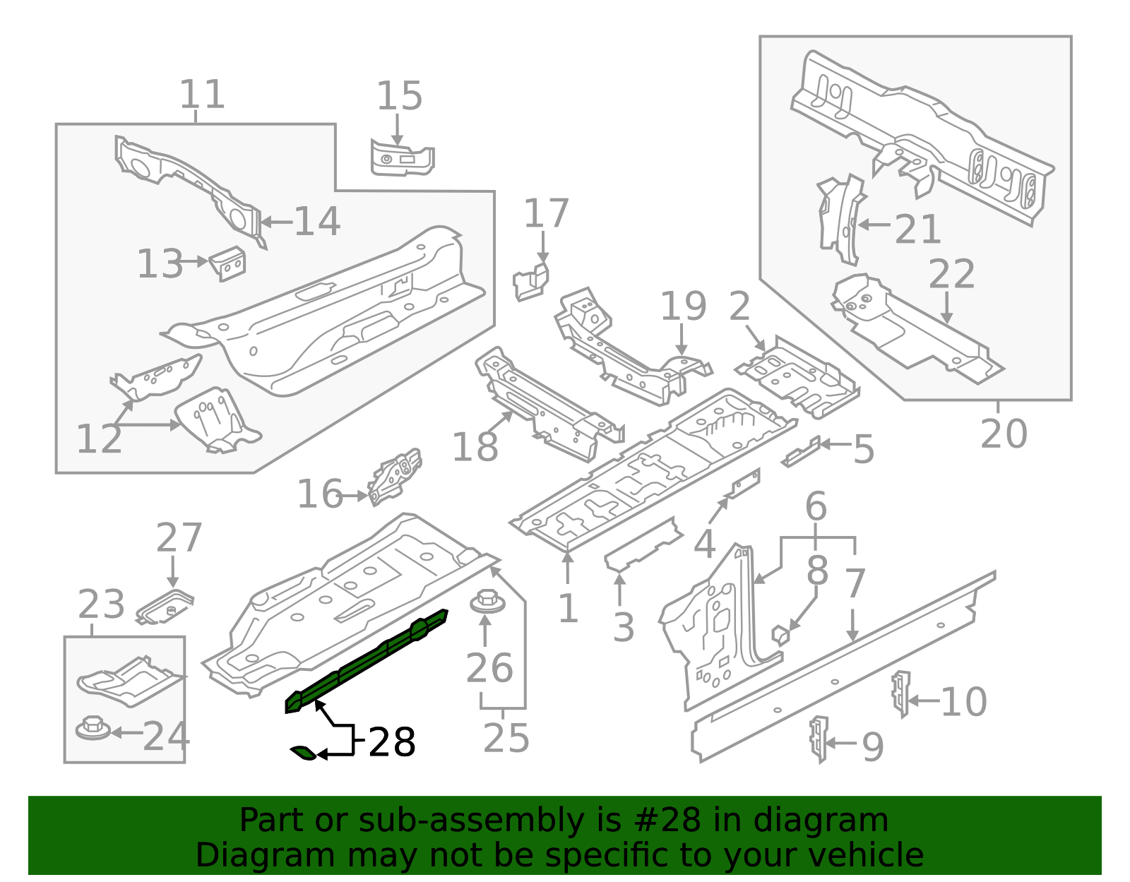 2018-2024 Audi Side Shield 8W7-804-647-A | OEM Parts Online