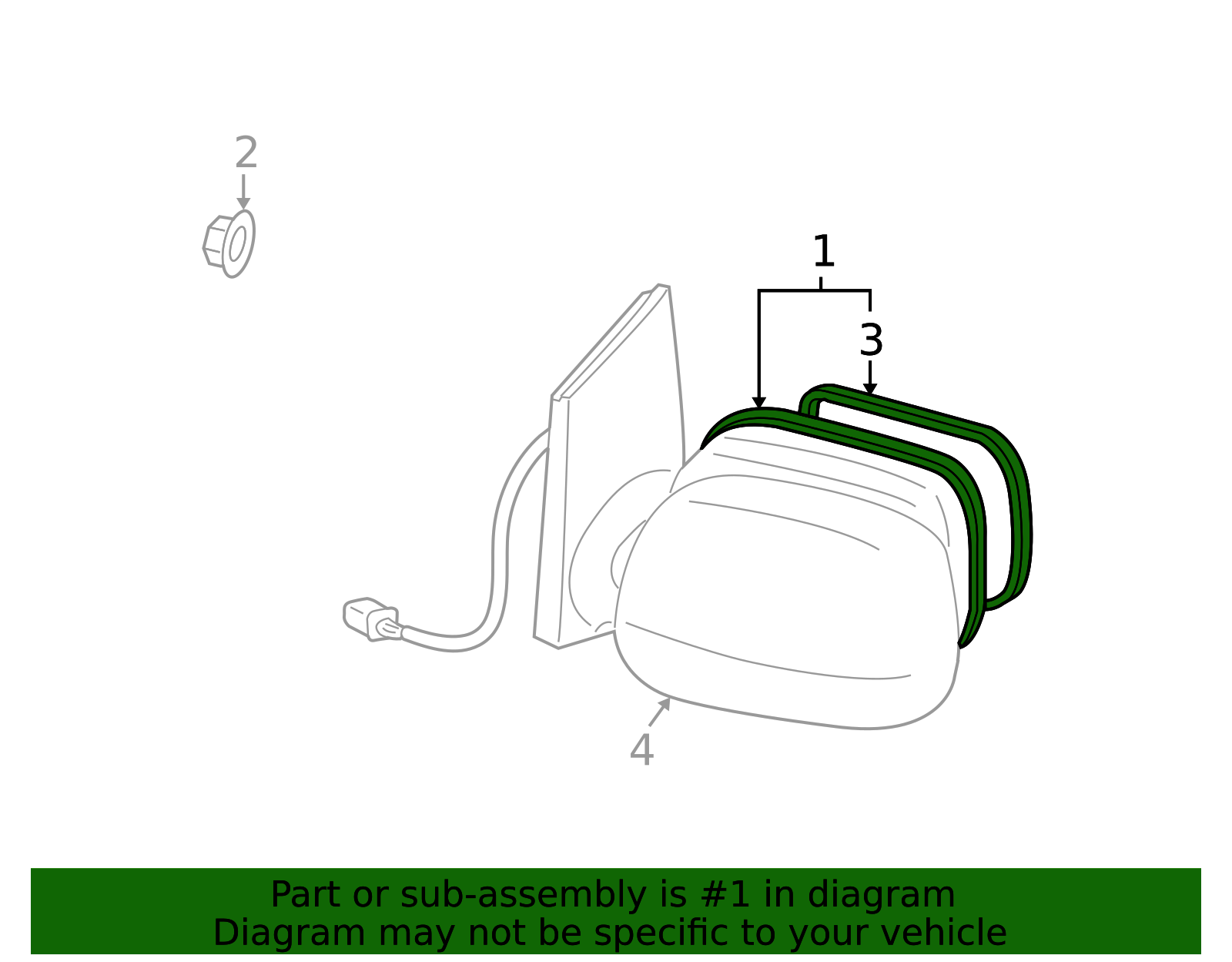 2004-2005 Scion xA Mirror Assembly 87910-52530 | MotorMotor