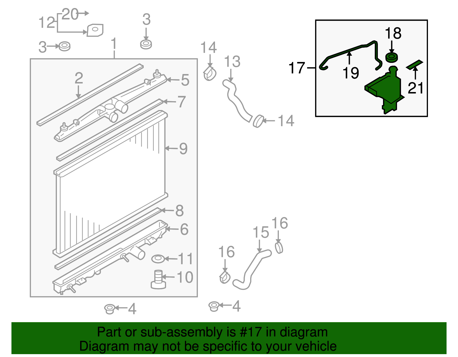 21710-1FA0A - Reservoir Assembly 2009-2014 Nissan Cube | Sullivan ...