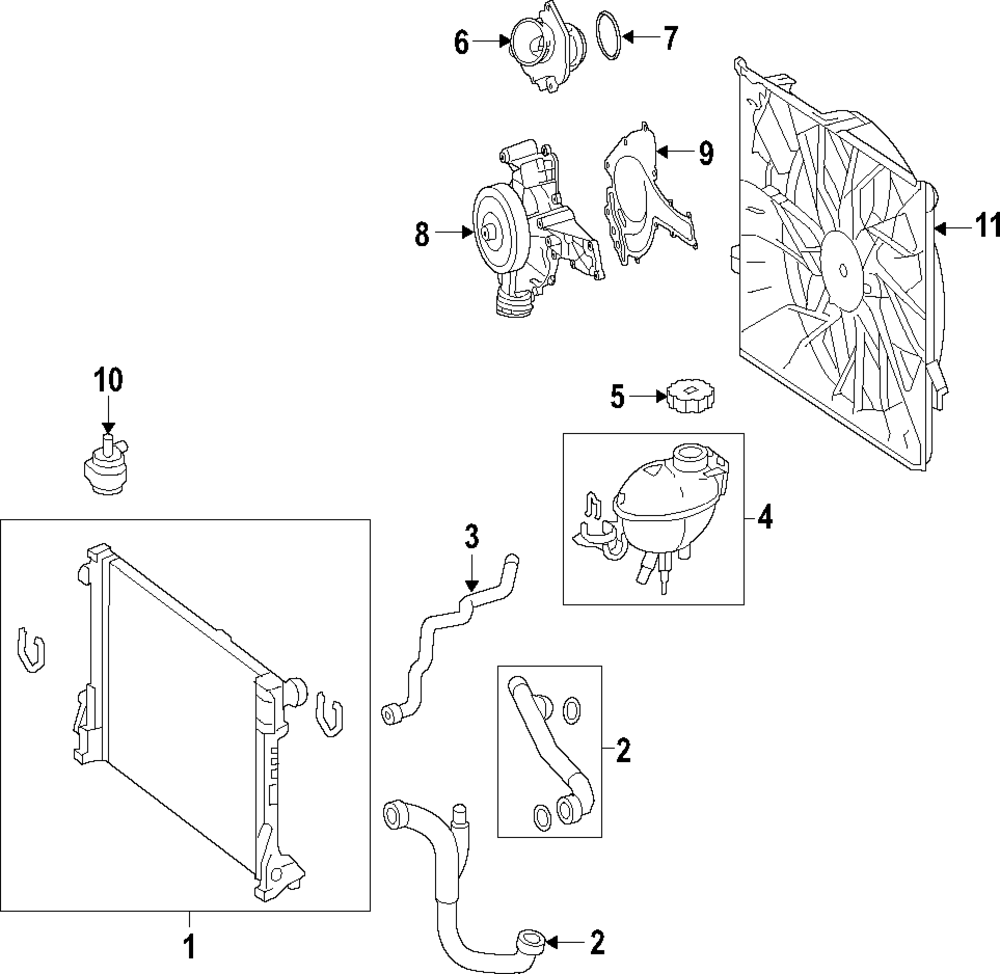 212-501-58-82 - Reservoir Hose 2010-2011 Mercedes-Benz E 550 | Mercedes ...