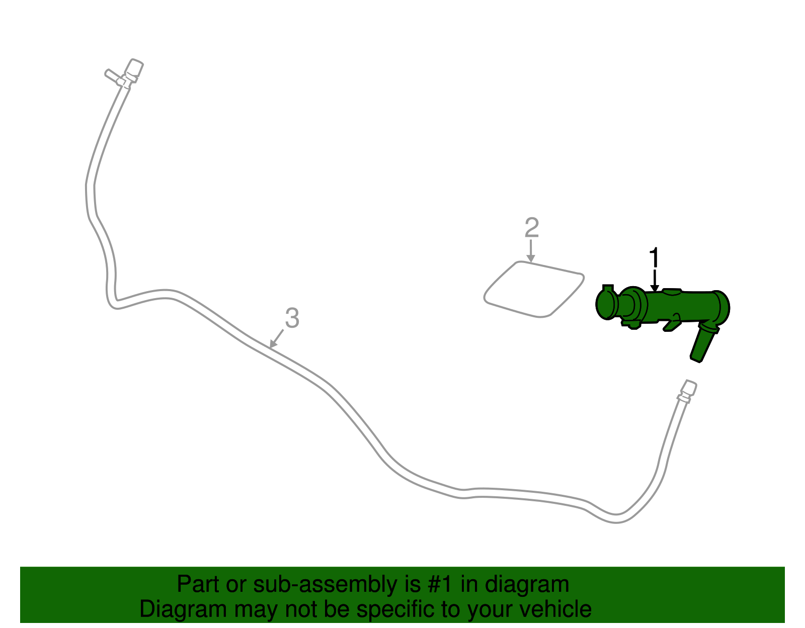 61677380421 - 2014-2017 BMW Headlamp Washer Nozzle (61-67-7-380-421 ...