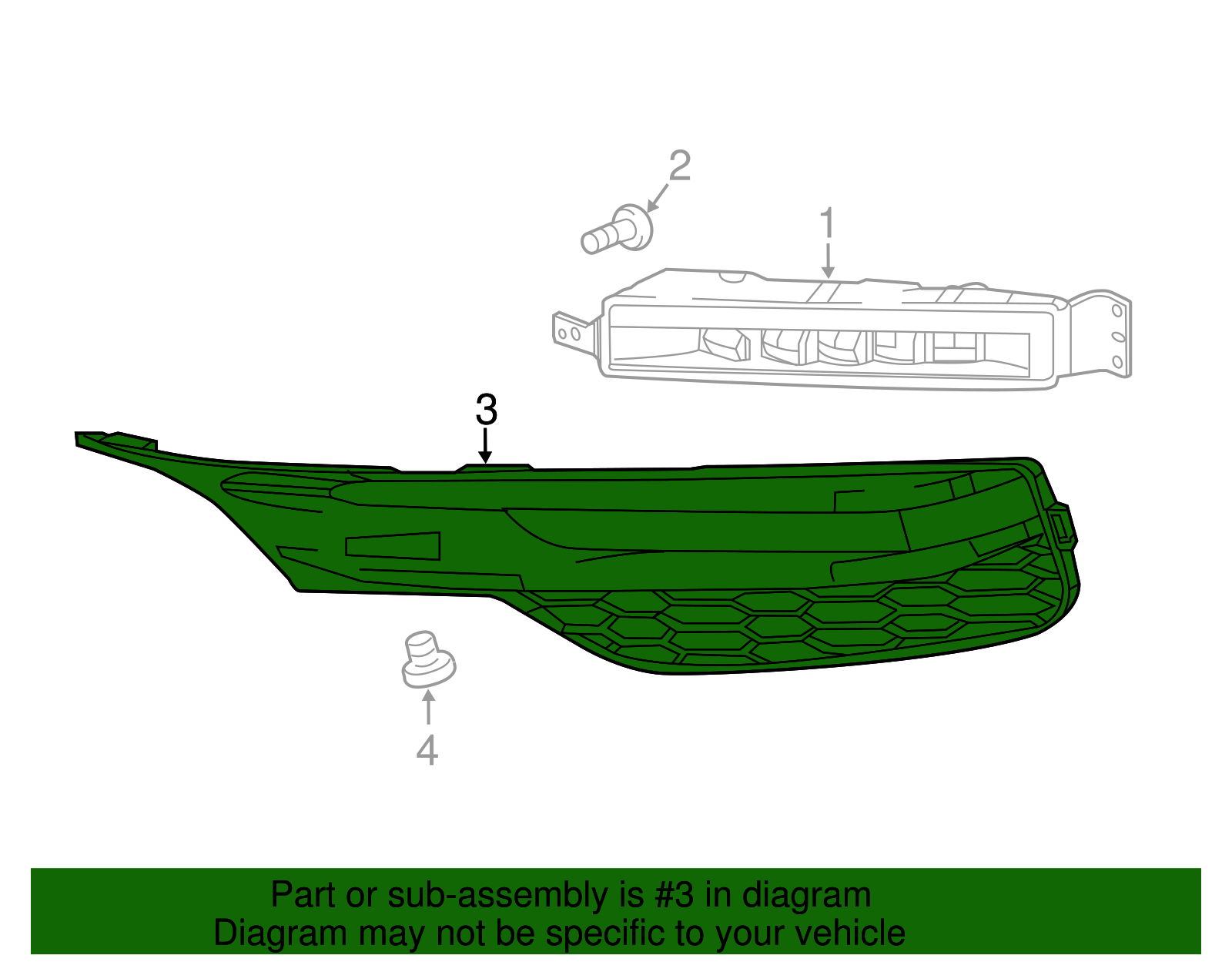 OEM 2016-2017 Honda Accord Fog Lamp Bezel 71102-T2F-A61 | Honda ...