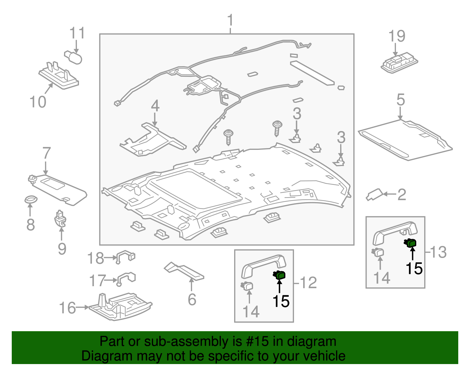 74612-33020-B1 - Grip Handle Cover - 2013-2015 Lexus | My L Parts