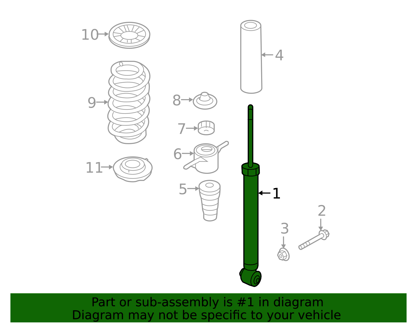 2022-2024 Hyundai Ioniq 5 Shock Absorber 55307-GIAA0 | QuirkParts
