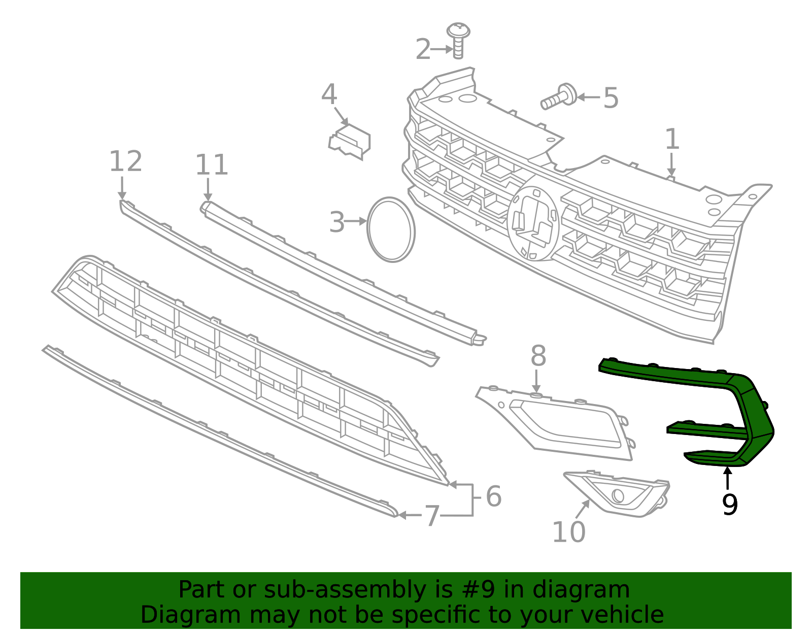 2018-2020 Volkswagen Atlas Grille Surround 3CN-853-807-FOD | OEM Parts ...