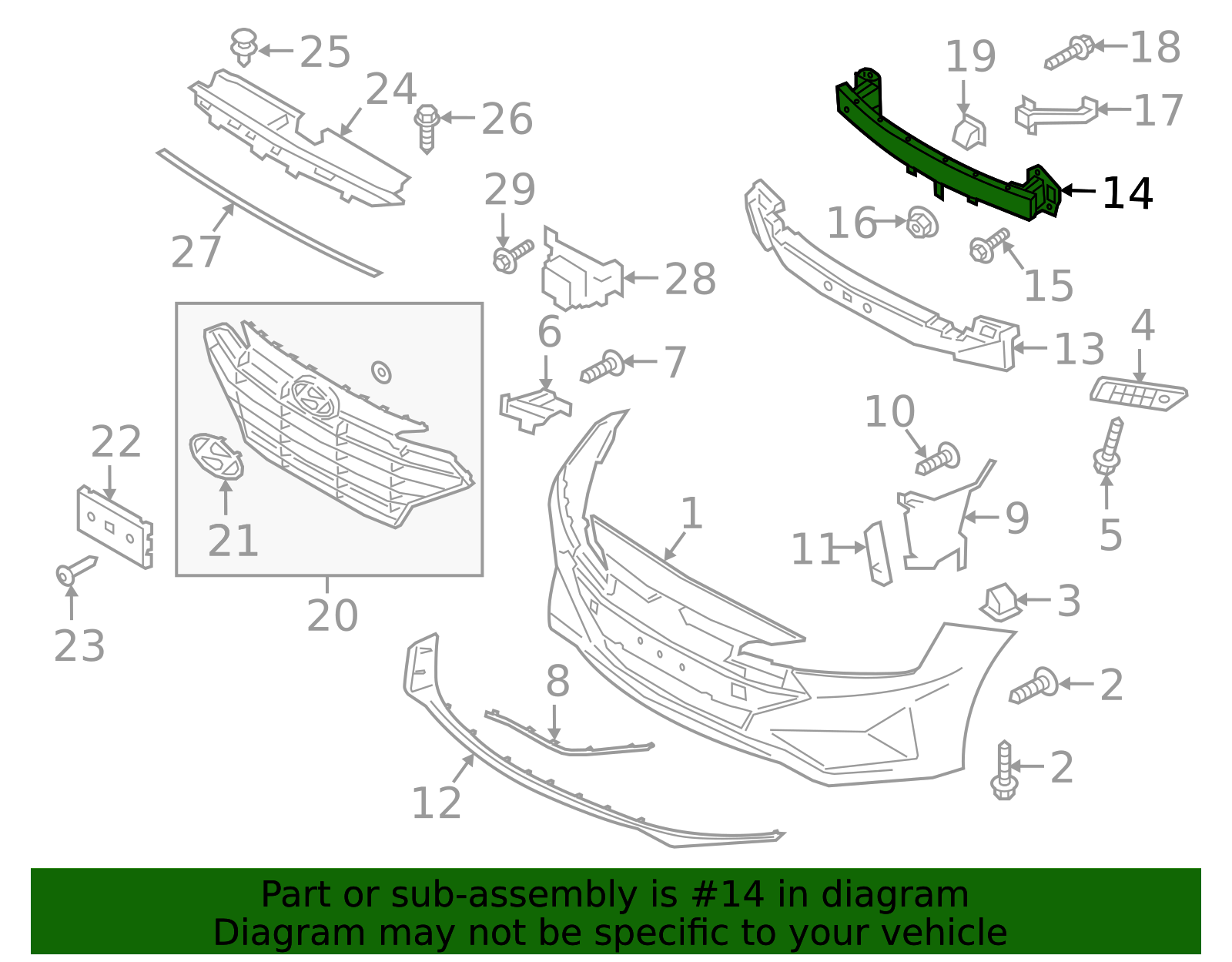 2017-2020 Hyundai Elantra Impact Bar 64900-F2110 | OEM Parts Online