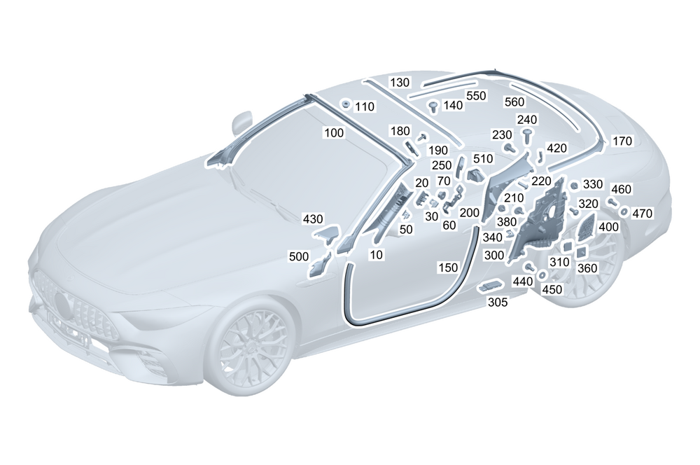 2022-2026 Mercedes-Benz Edge Guard 232-692-02-00 | Mercedes-Benz Parts