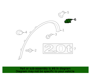 1993-2025 INFINITI Rear Fender Liner Retainer Clip 6384835F00 ...