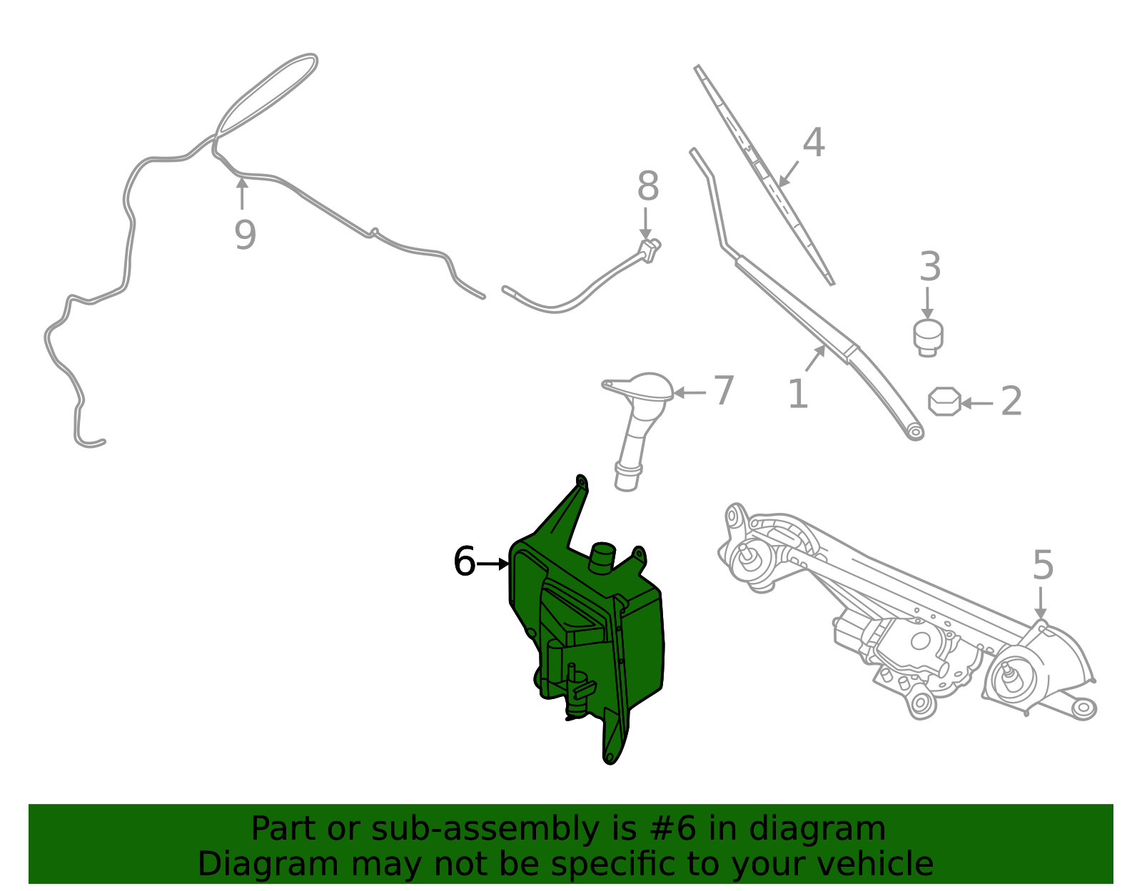 2020-2025 Nissan Sentra Washer Reservoir 28910-6LB0A | Nissan Parts OEM
