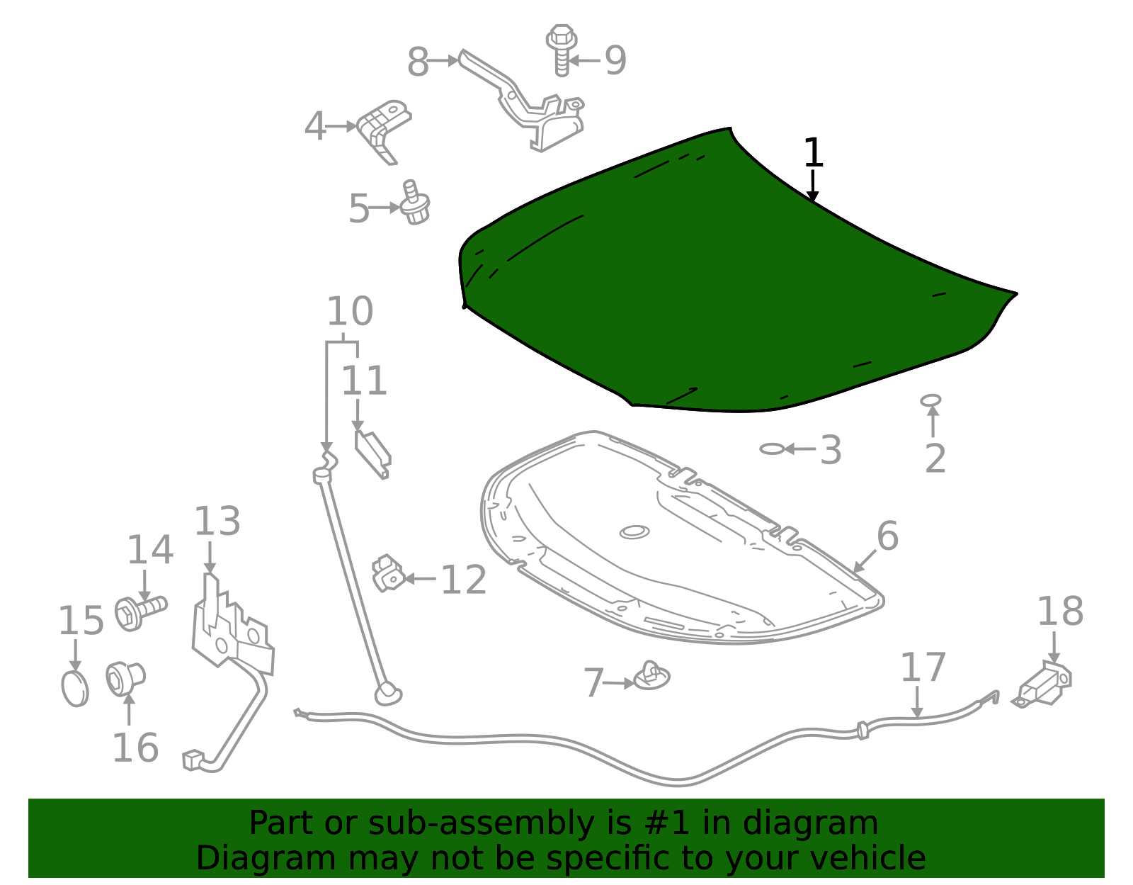 2024-2025 Toyota Grand Highlander Hood Sub Assembly 53301-0E271 ...