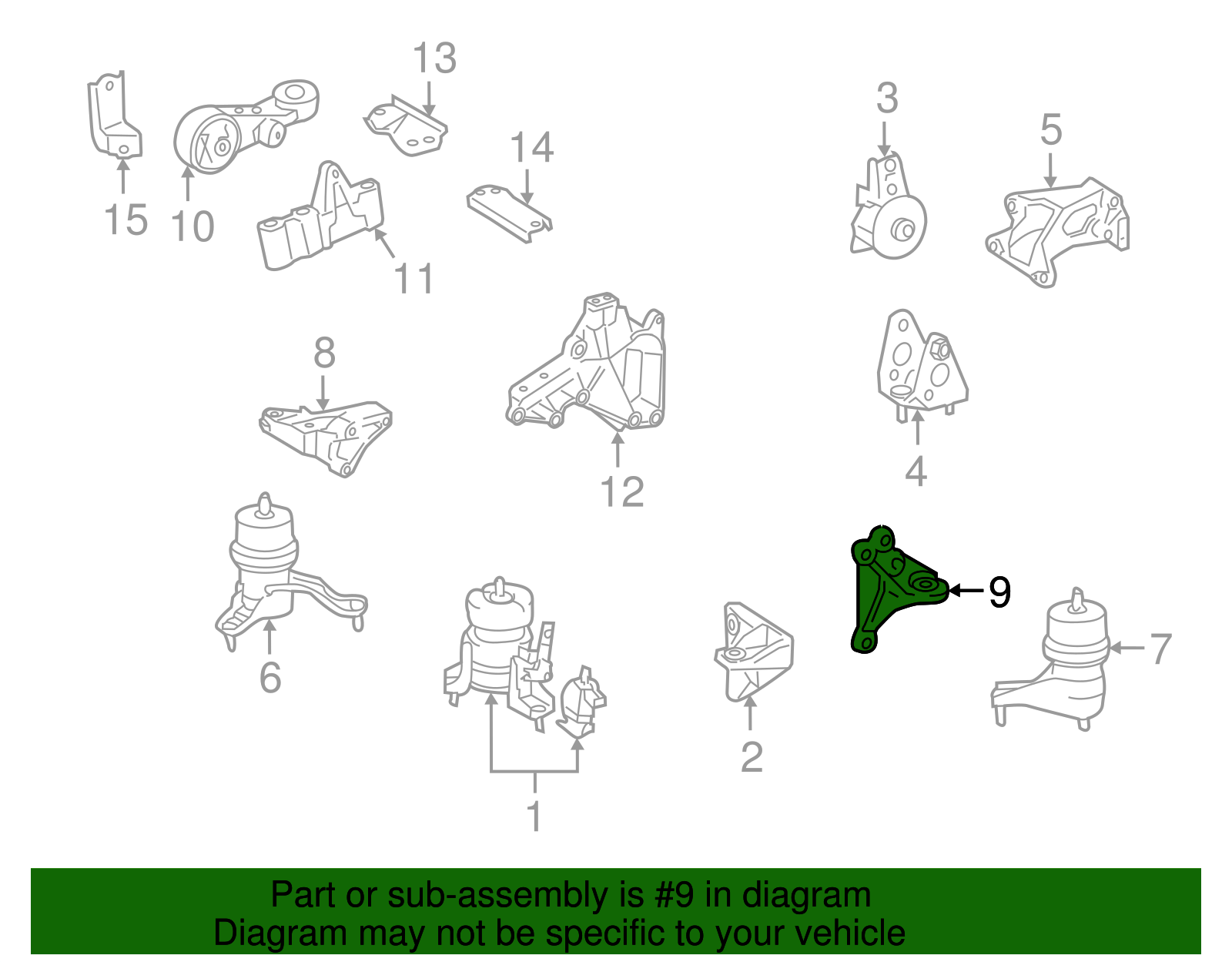 2017-2020 Toyota Side Mount Bracket 12325-0P050 | Toyota Parts Center