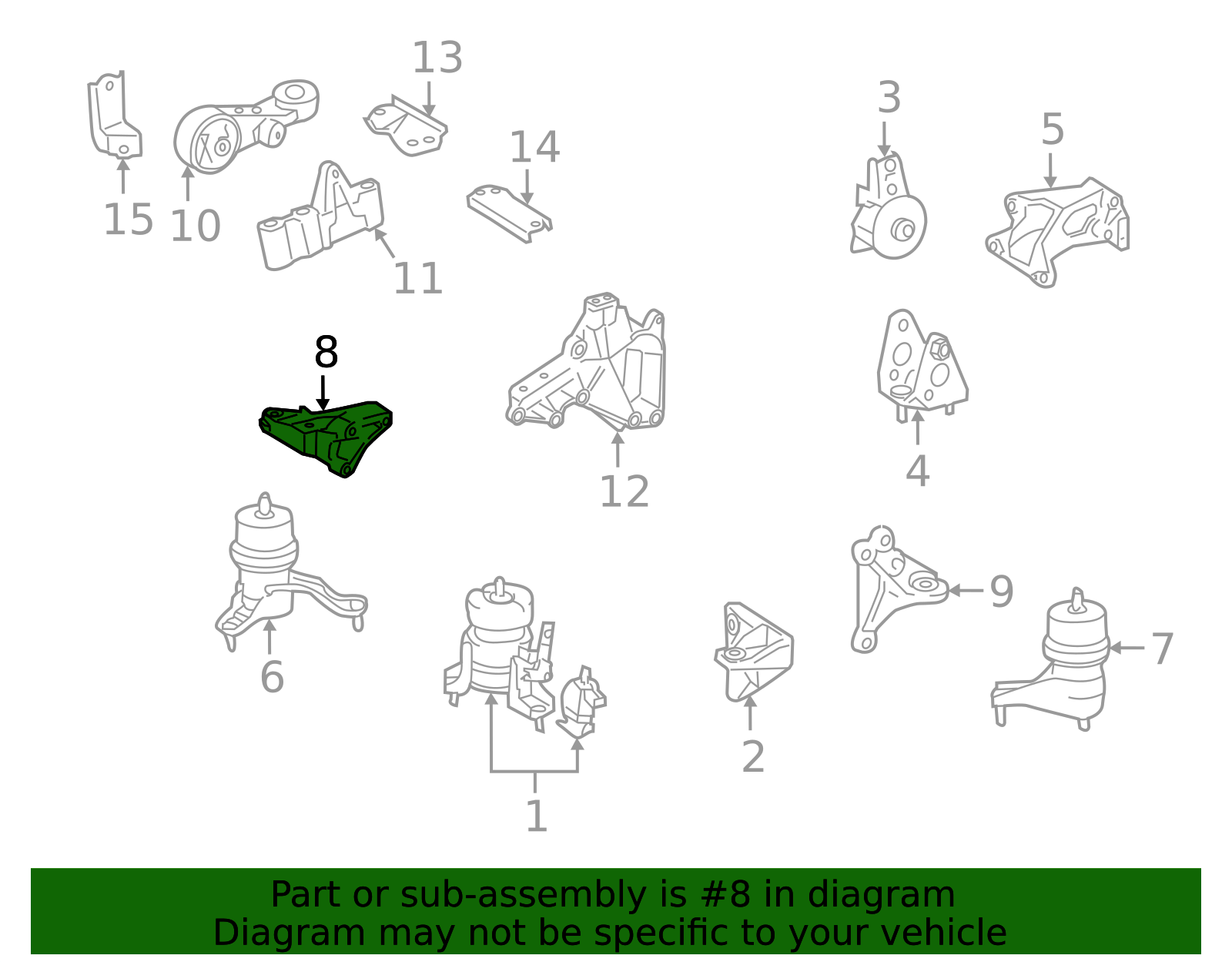 Toyota Engine Mount Bracket - Secure Powertrain Support - Part #12315 ...